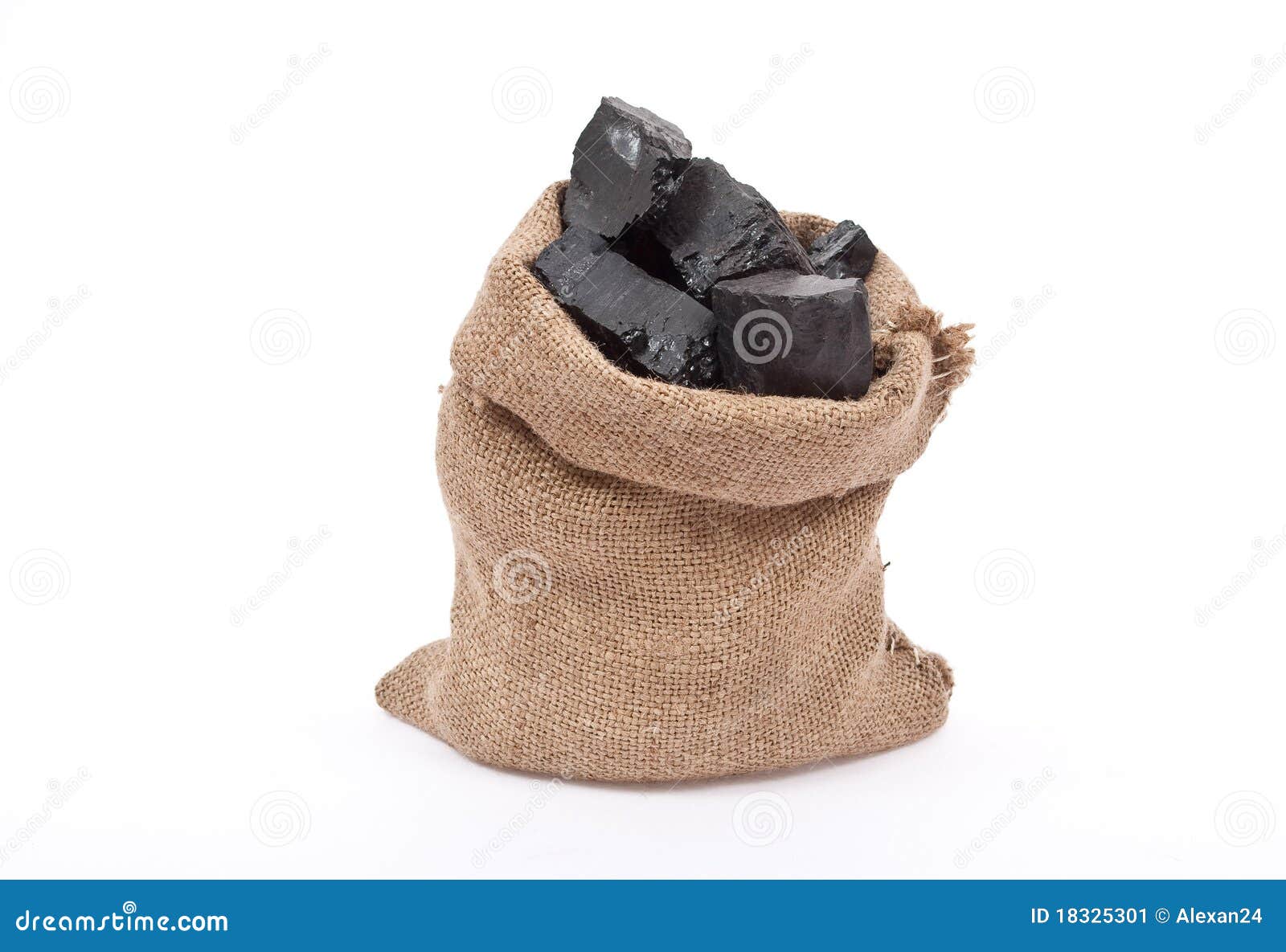 Kohle im Sack stockbild. Bild von zerbrochen, felsen - 18325301