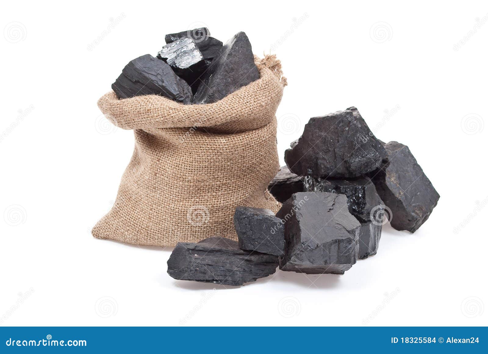 Kohle im Sack stockfoto. Bild von industrie, kohle, energie - 18325584