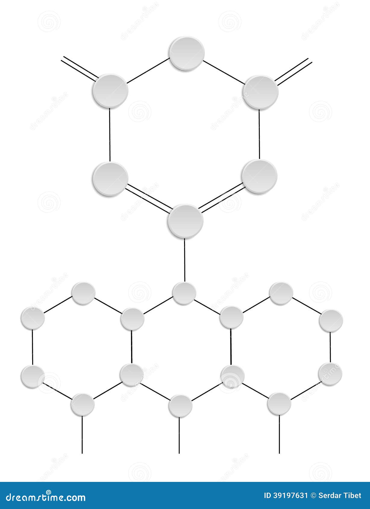 Kohlenstoffmolekül vektor abbildung. Illustration von atom - 39197631