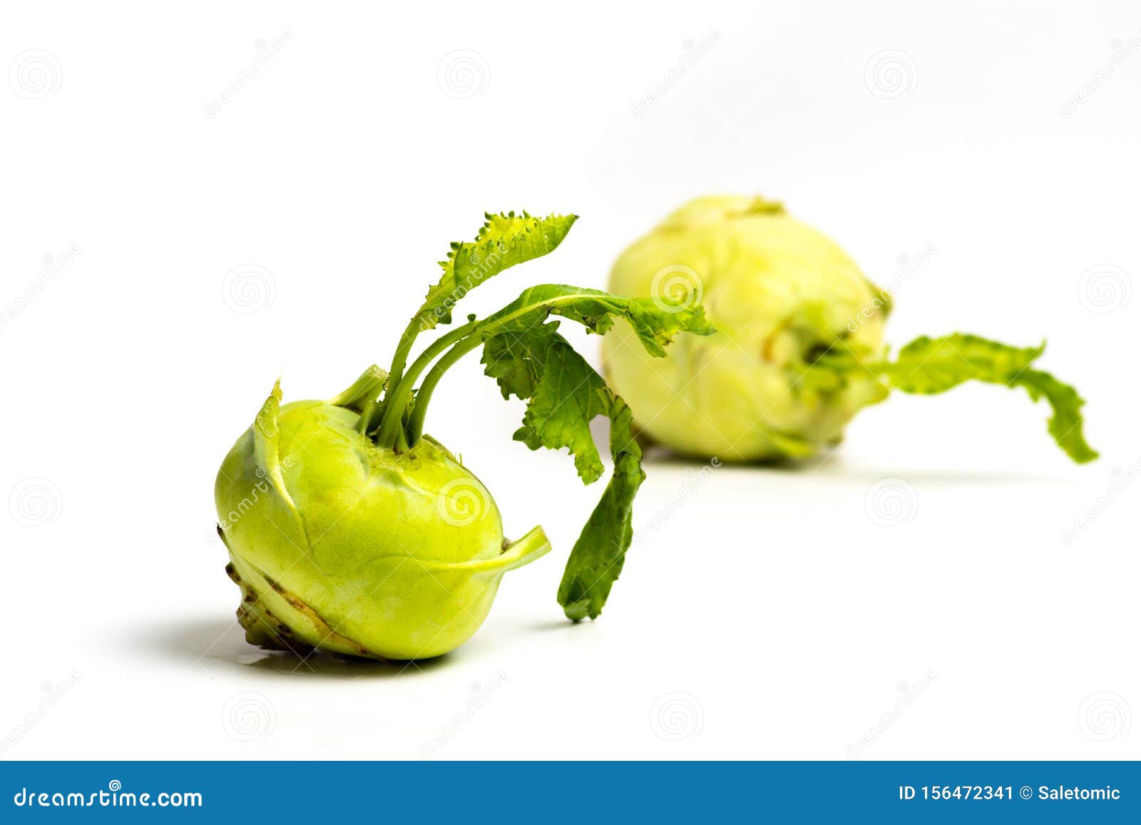 Kohlrabi Vegetable Isolated on White Stock Image - Image of cooking ...