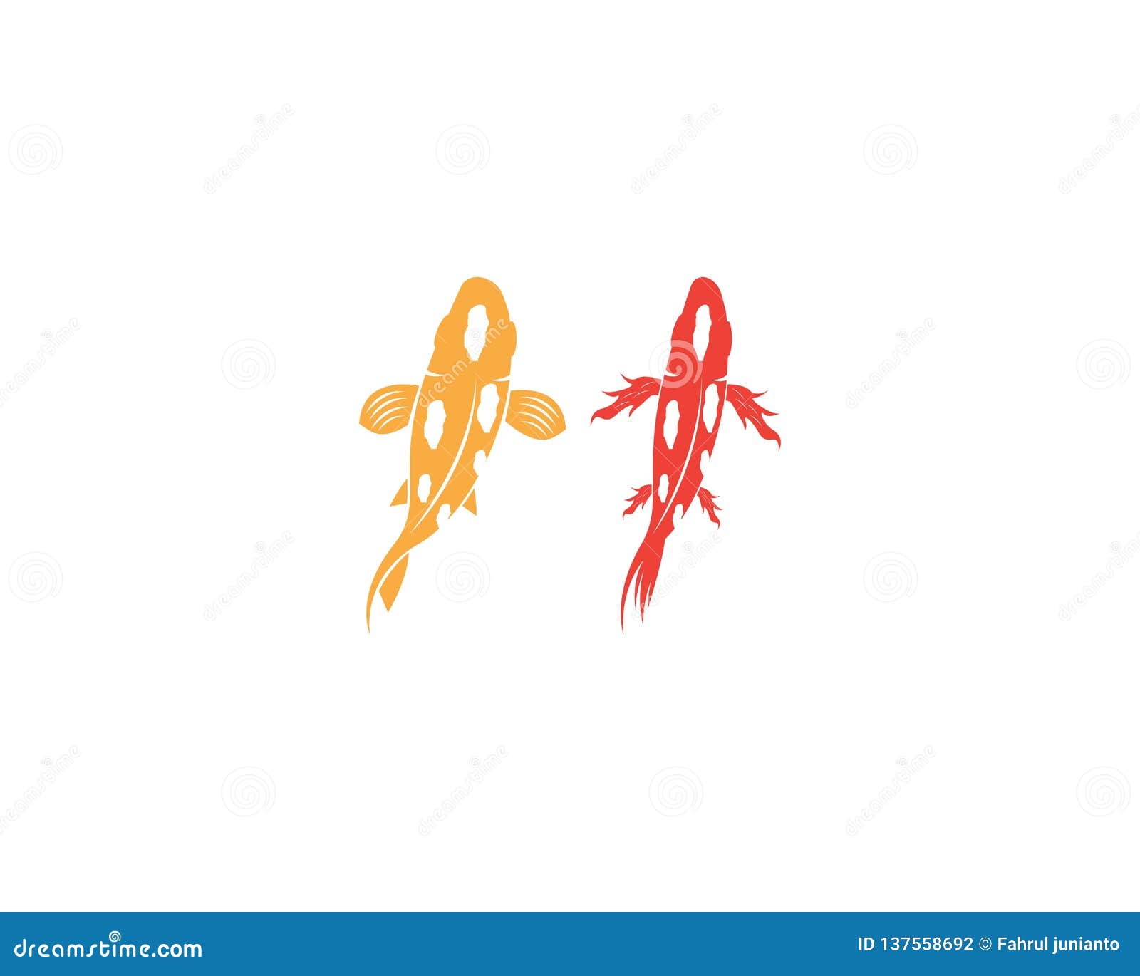 Koi Fish Icon Vector Illustration Stock Vector - Illustration of sign ...