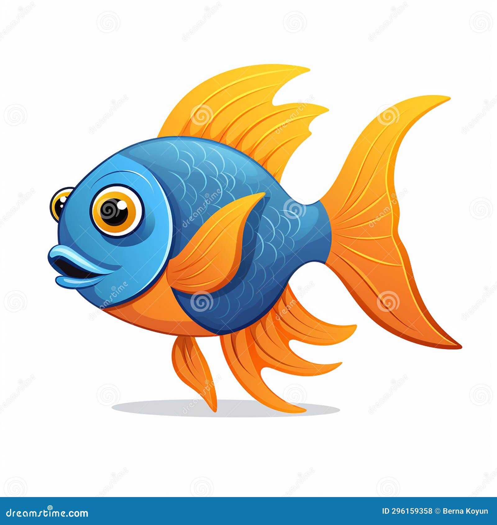 Koi Fish Illustration for Website Headers Stock Illustration ...