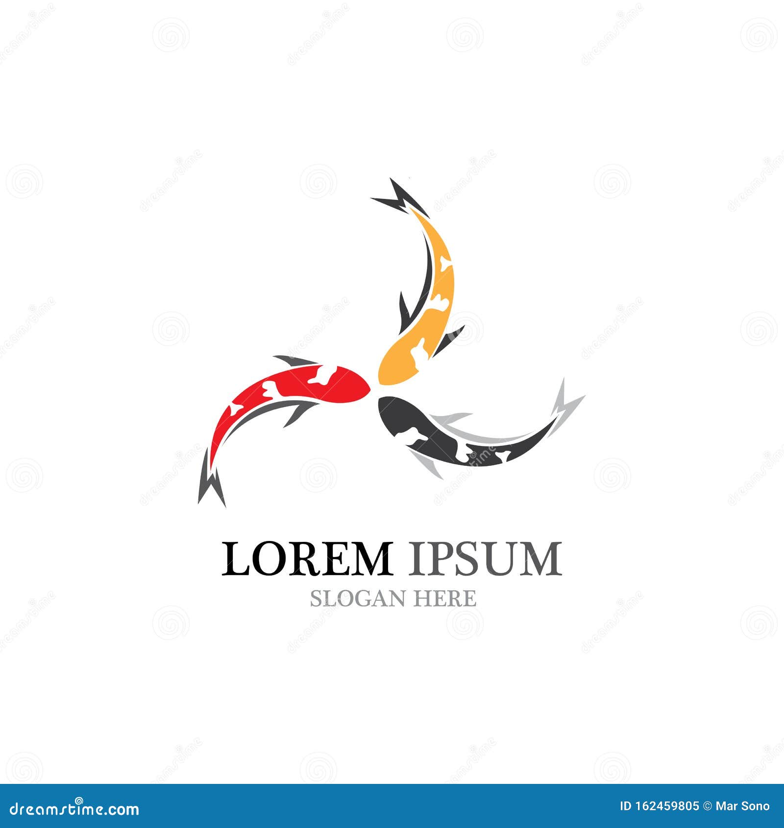 Koi Fish Logo Vector Animals Stock Vector - Illustration of beauty ...
