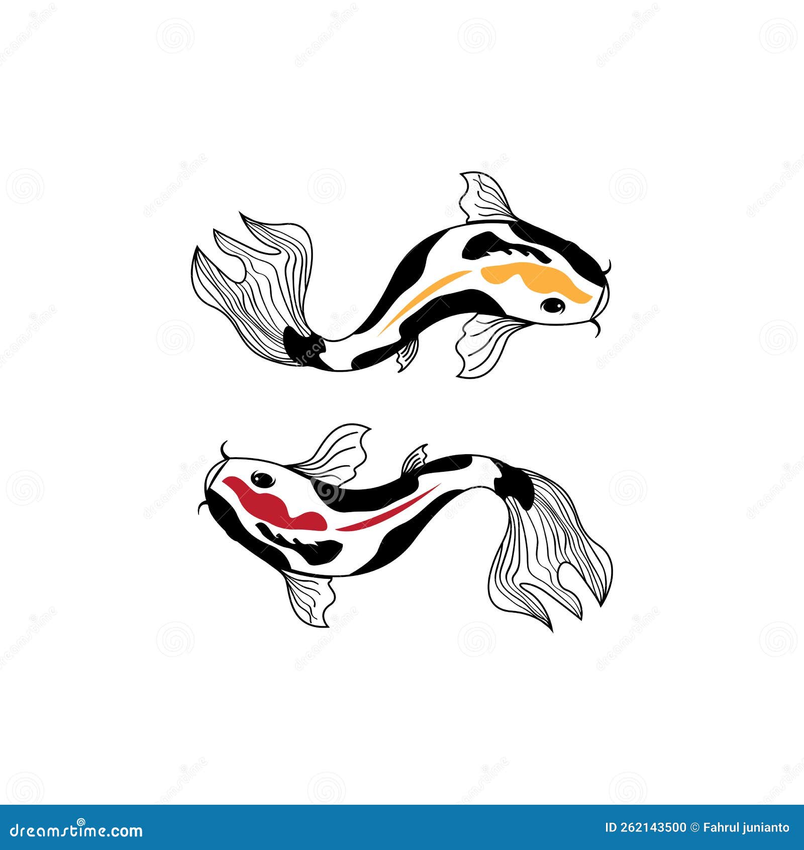 Koi Fish Logo Vector Illustration Stock Illustration - Illustration of ...