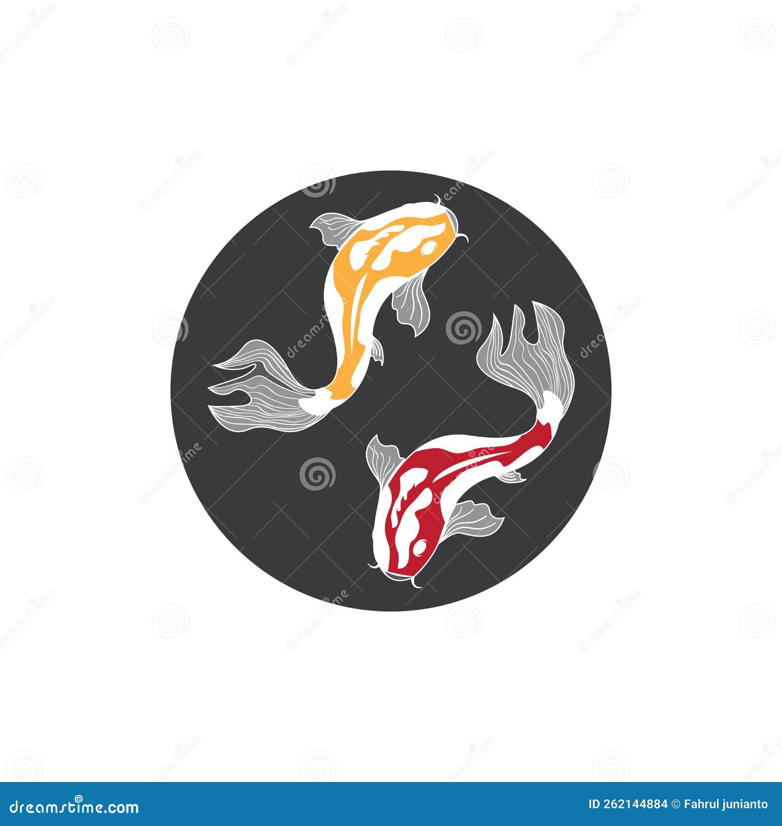 Koi Fish Logo Vector Illustration Stock Illustration - Illustration of ...