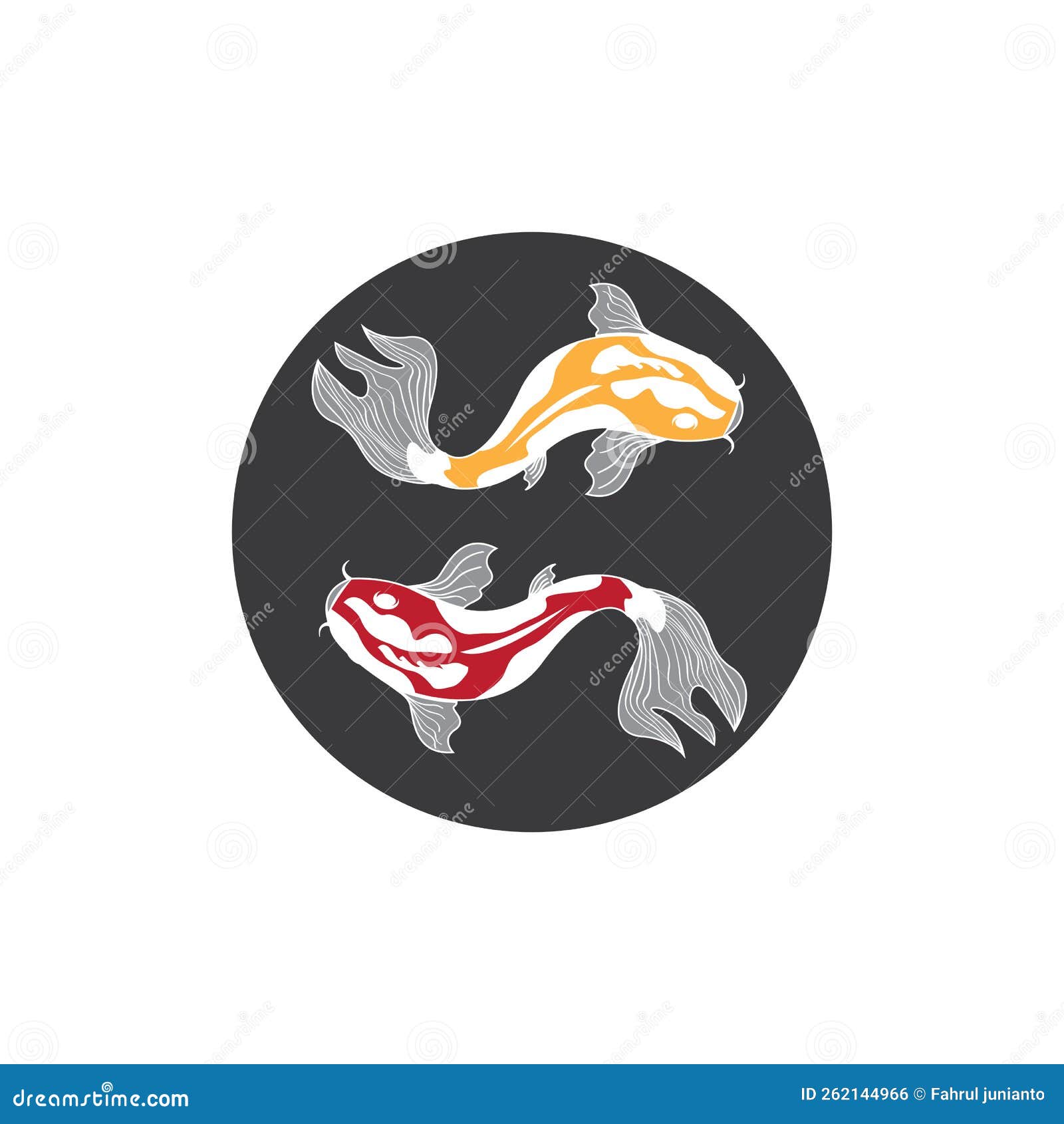 Koi Fish Logo Vector Illustration Stock Illustration - Illustration of ...