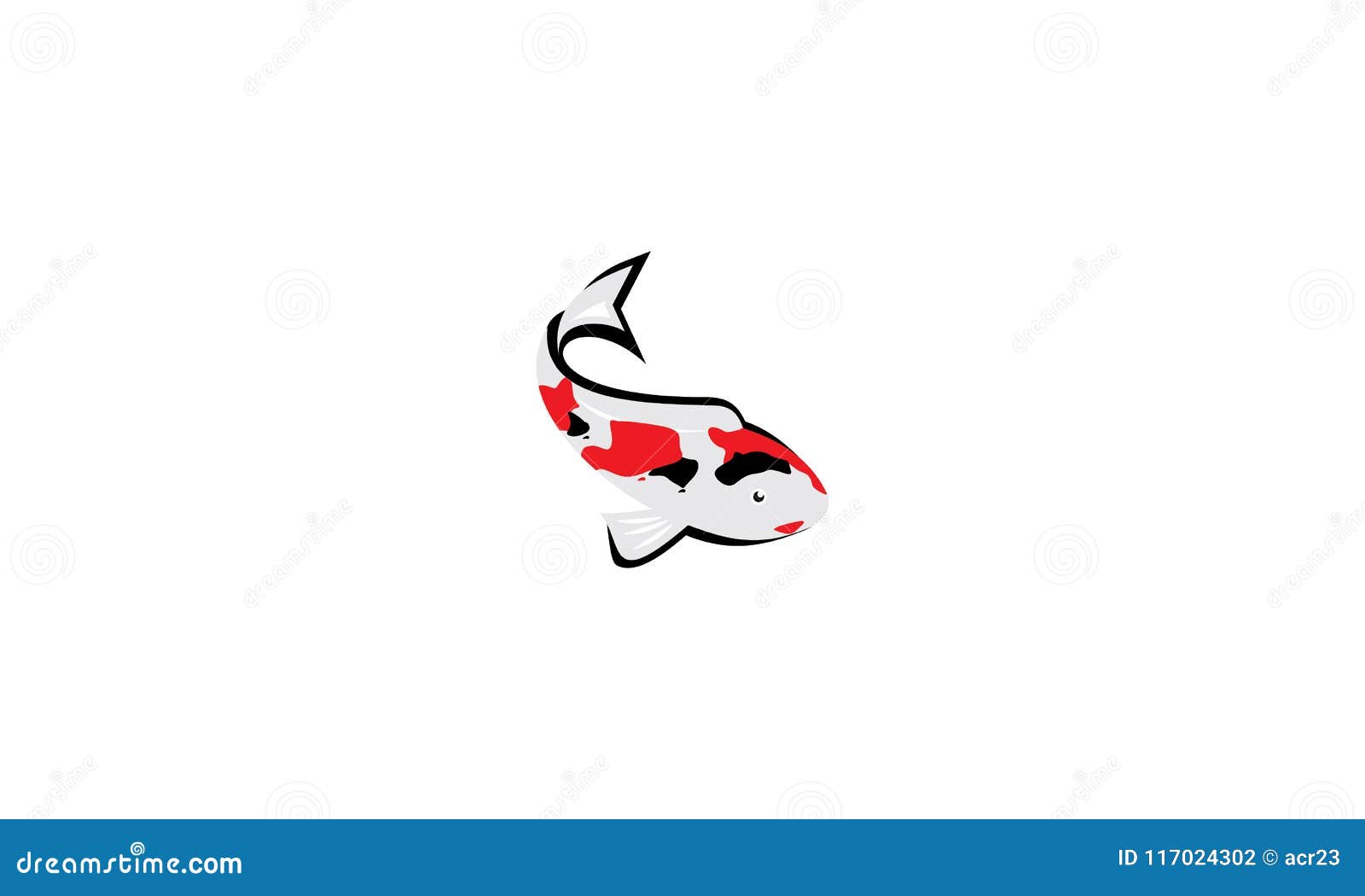 Koi fish logo vector stock vector. Illustration of fish - 117024302
