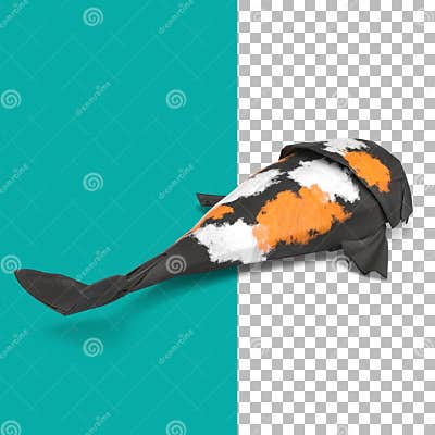 Koi Fish Paper Craft for Element Design Collection Stock Photo - Image ...