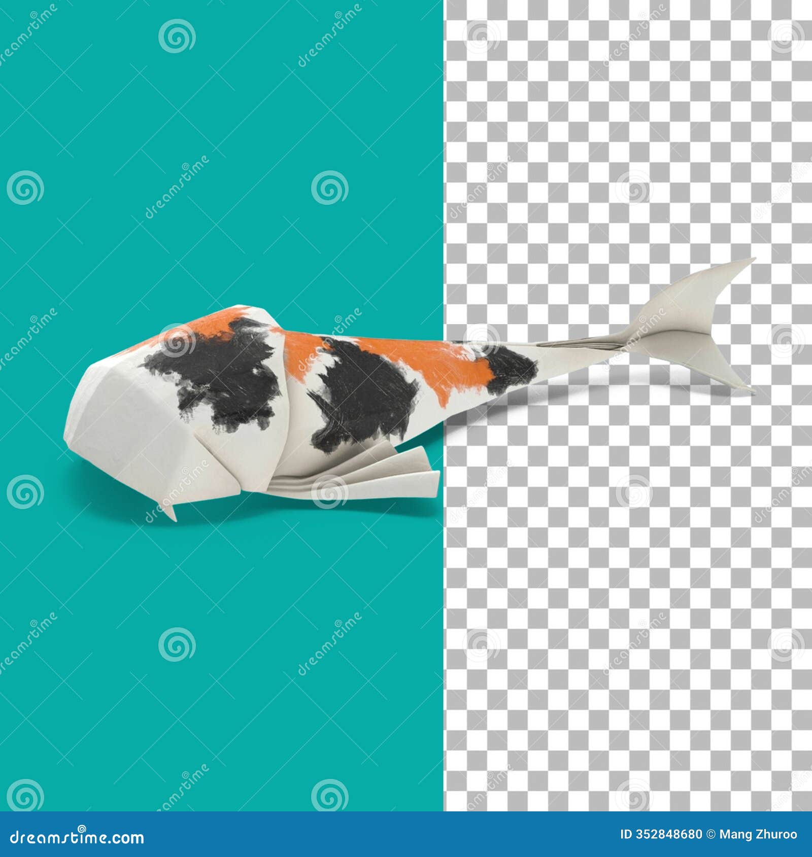 Koi Fish Paper Craft for Element Design Collection Stock Photo - Image ...