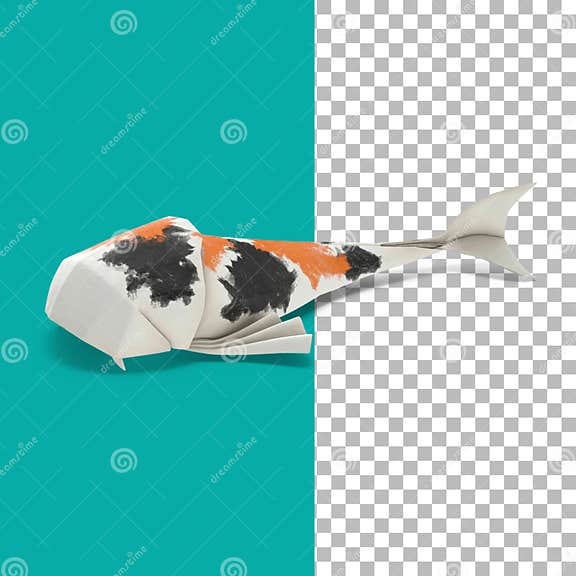 Koi Fish Paper Craft for Element Design Collection Stock Photo - Image ...