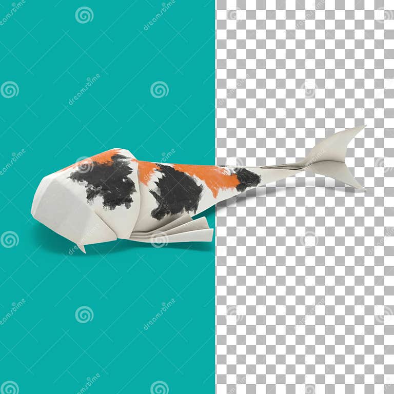 Koi Fish Paper Craft for Element Design Collection Stock Photo - Image ...