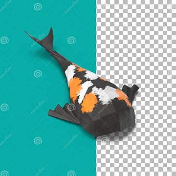 Koi Fish Paper Craft for Element Design Collection Stock Image - Image ...
