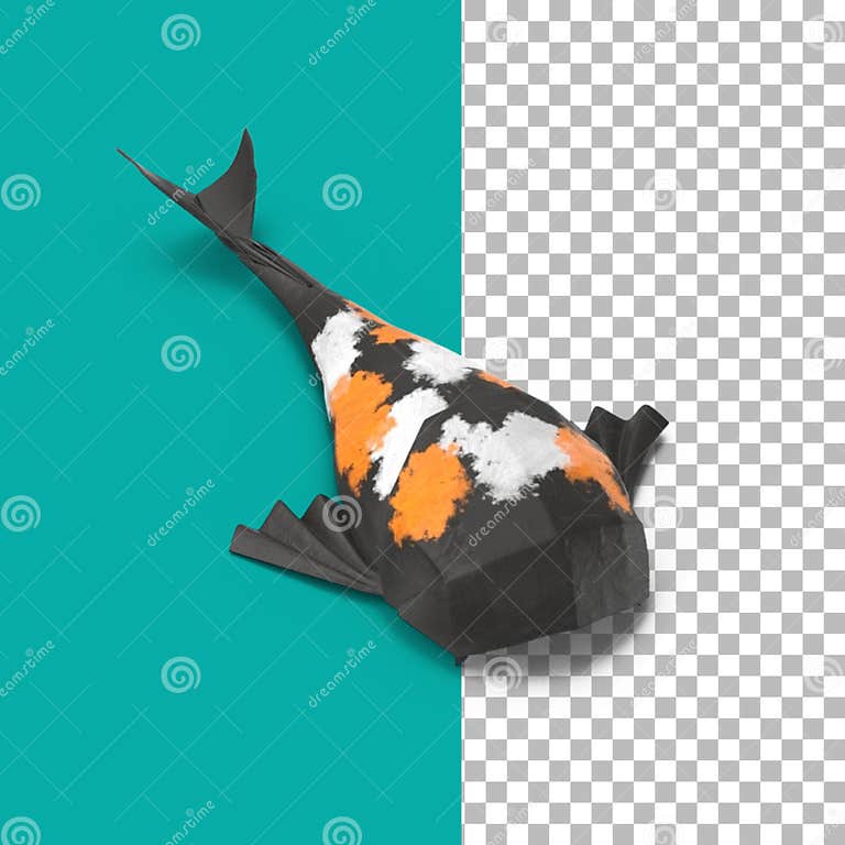 Koi Fish Paper Craft for Element Design Collection Stock Image - Image ...