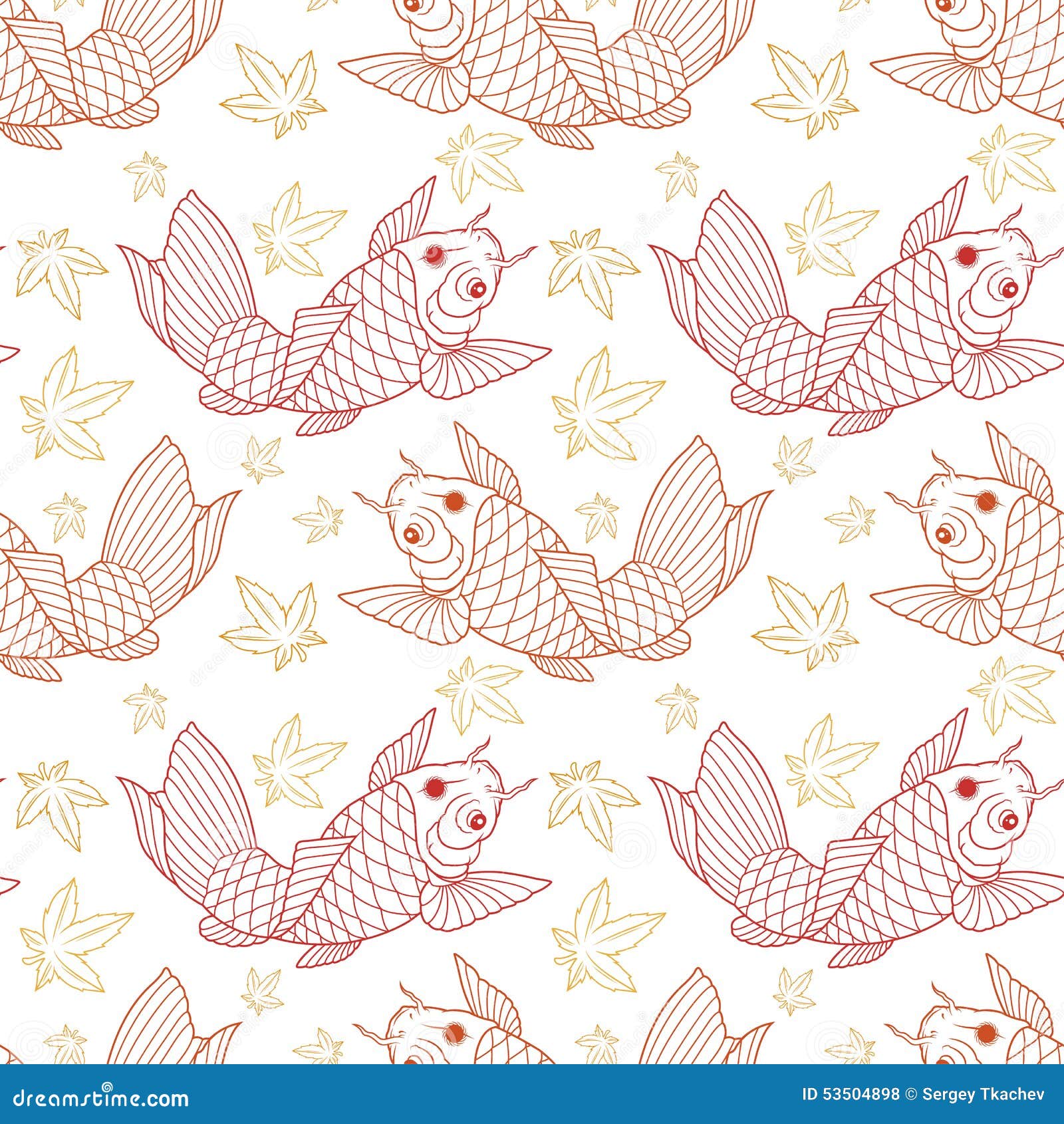 Koi fish pattern stock illustration. Illustration of bright - 53504898