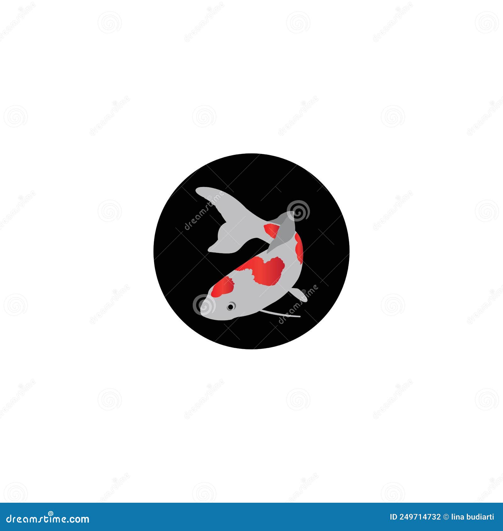 Koi fish icon stock vector. Illustration of water, logo - 249714732