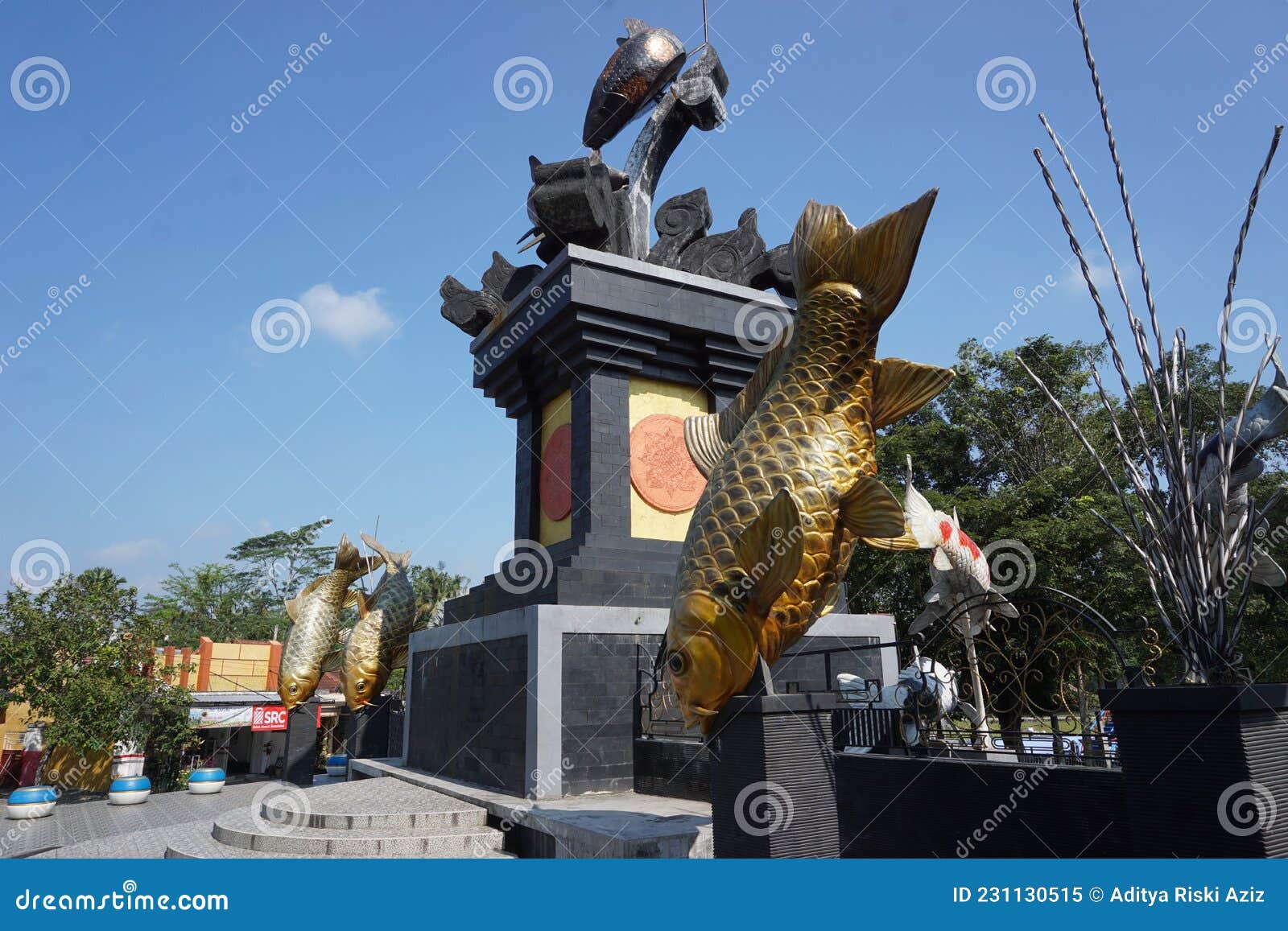 Koi Monument Koi Fish Monument in Blitar, East Java Indonesia Editorial ...
