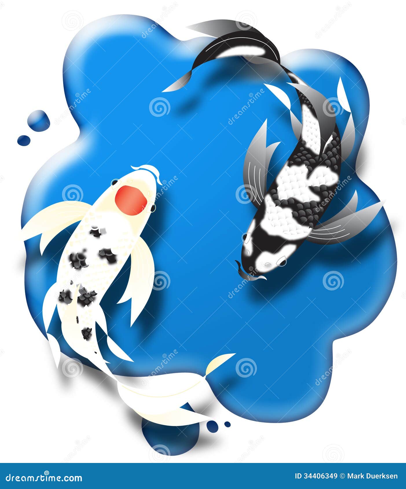 Koiover blue puddle stock illustration. Illustration of shadows - 34406349