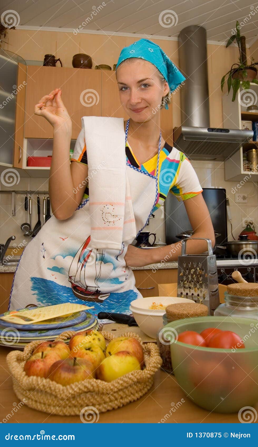 Kok stock afbeelding. Image of geluk, activiteiten, baksel - 1370875