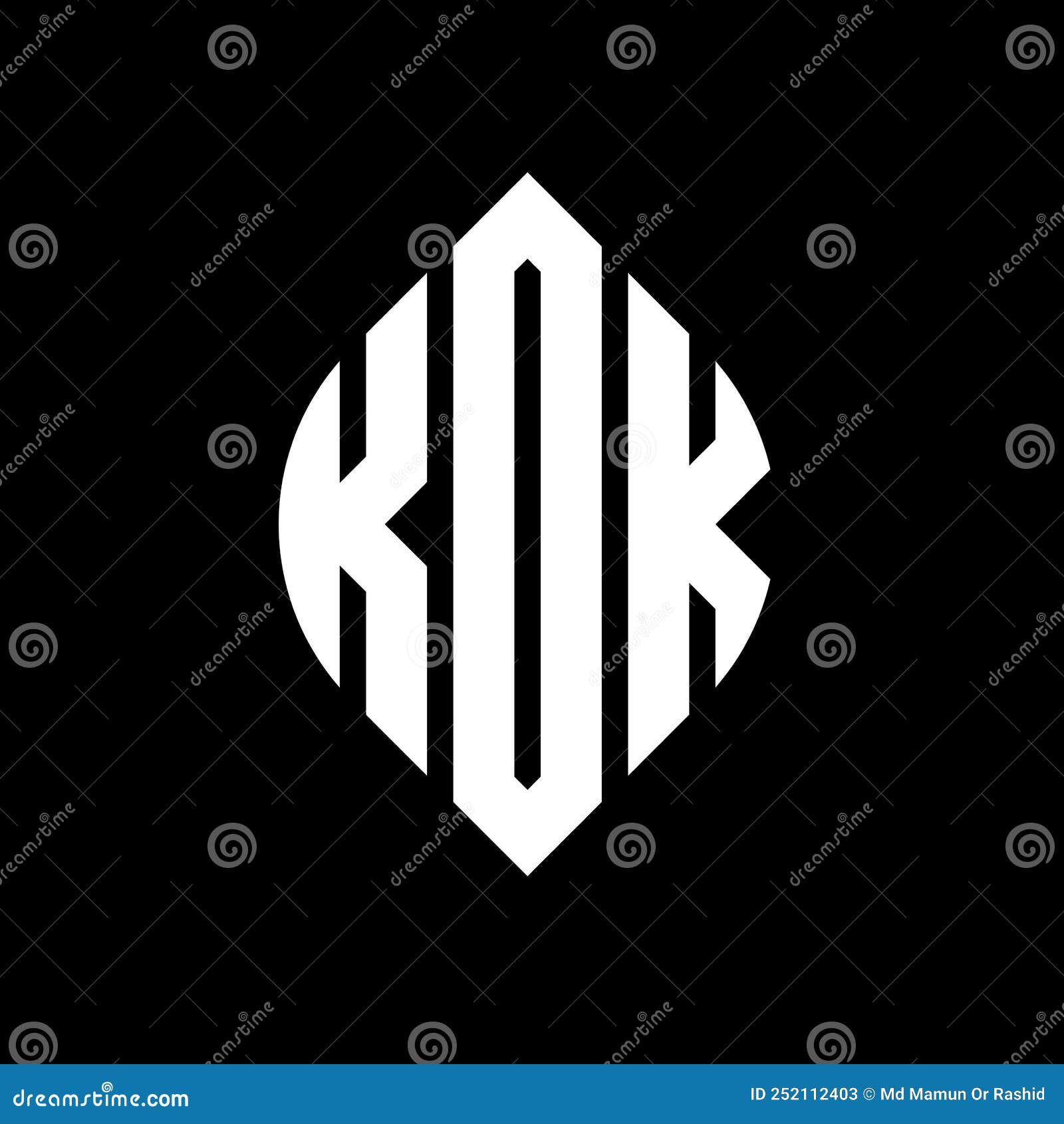 KOK Circle Letter Logo Design With Circle And Ellipse Shape. KOK ...