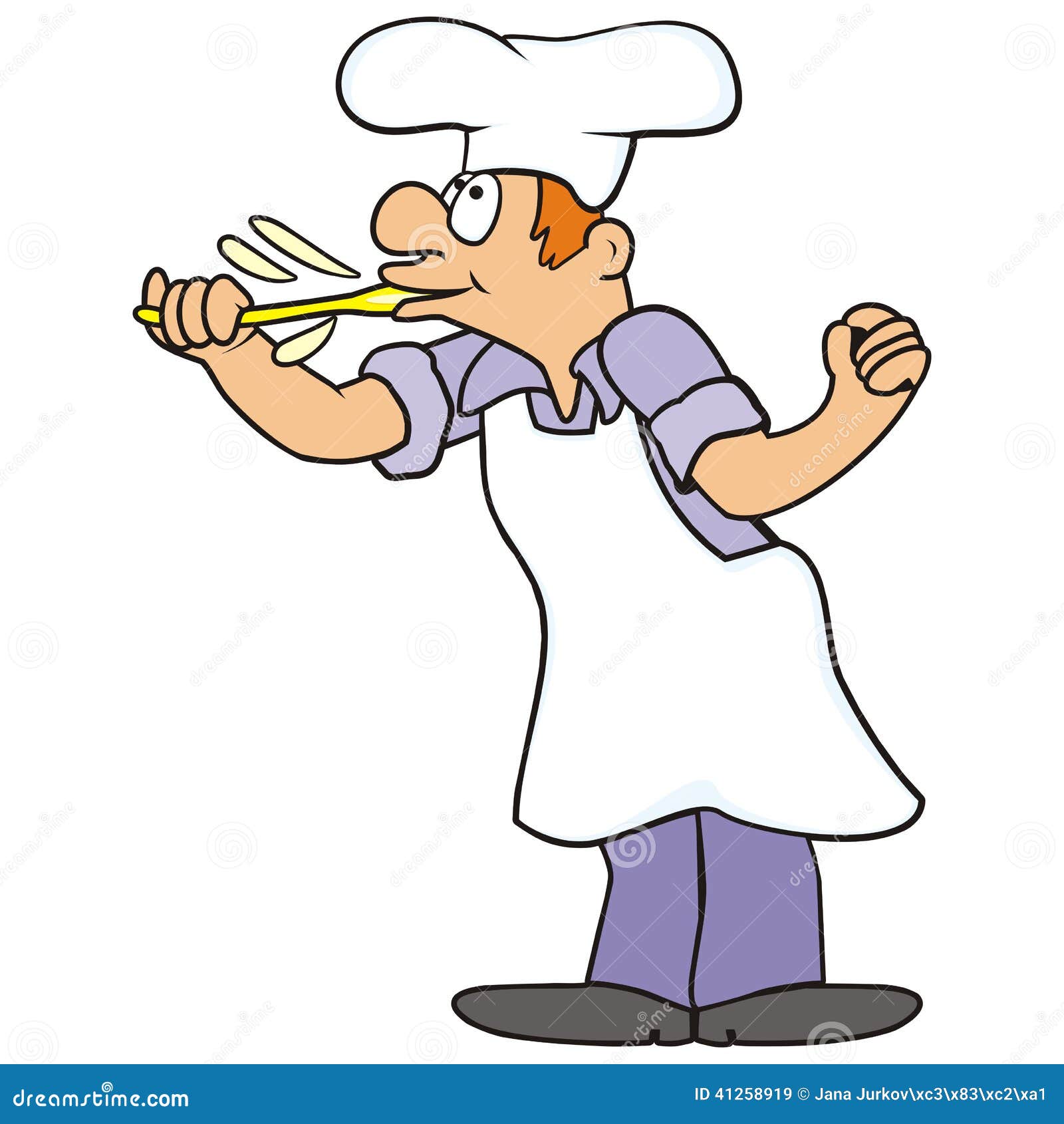 Kok - lepel vector illustratie. Illustration of komisch - 41258919