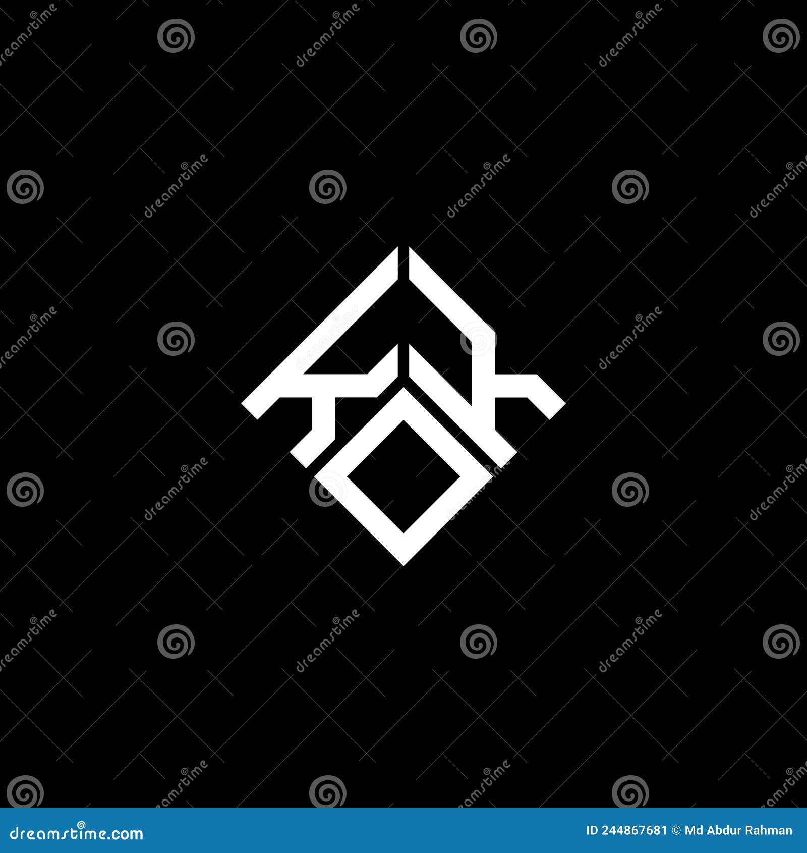 KOK Letter Logo Design on Black Background. KOK Creative Initials ...