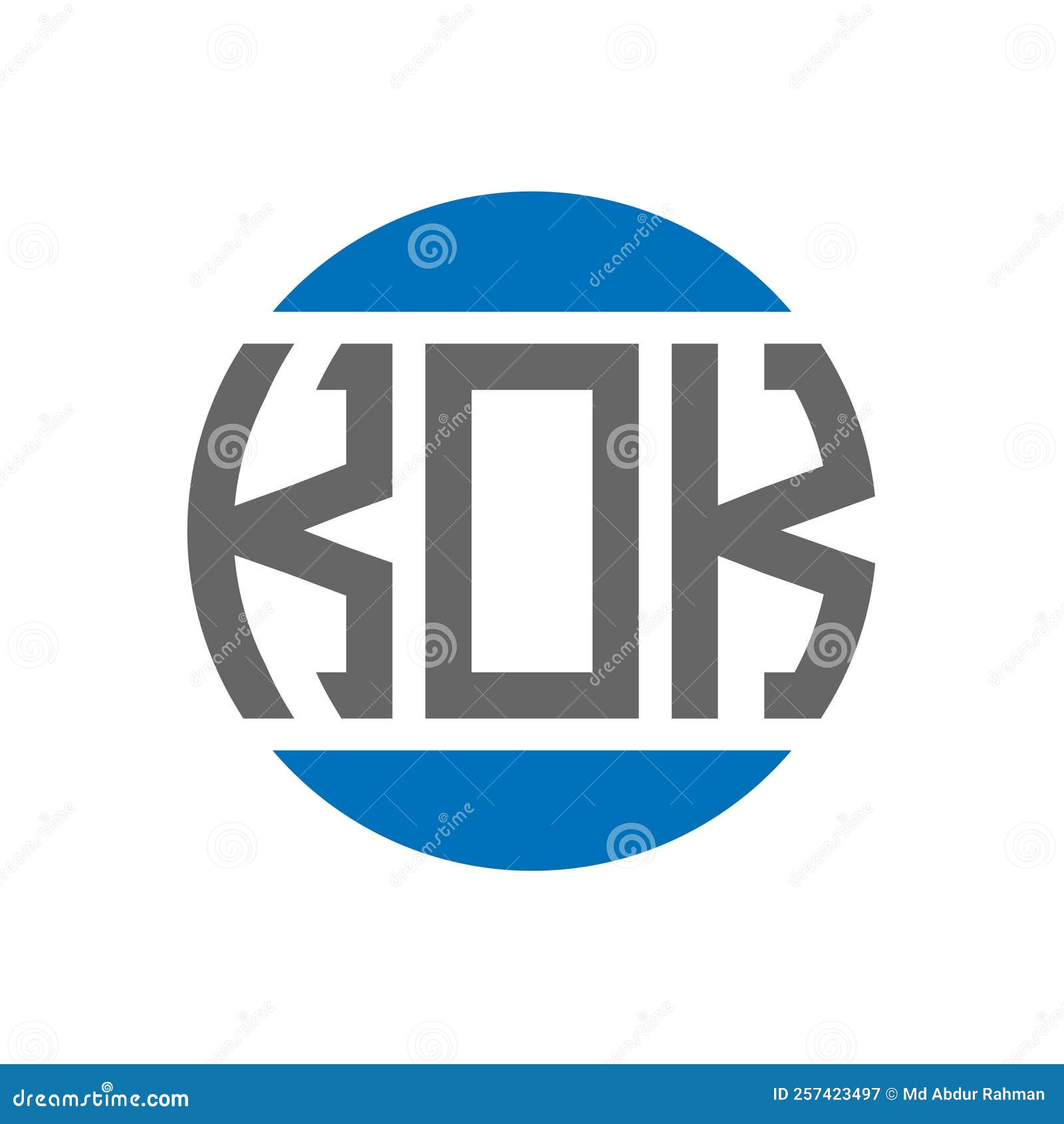 KOK Letter Logo Design on White Background. KOK Creative Initials ...