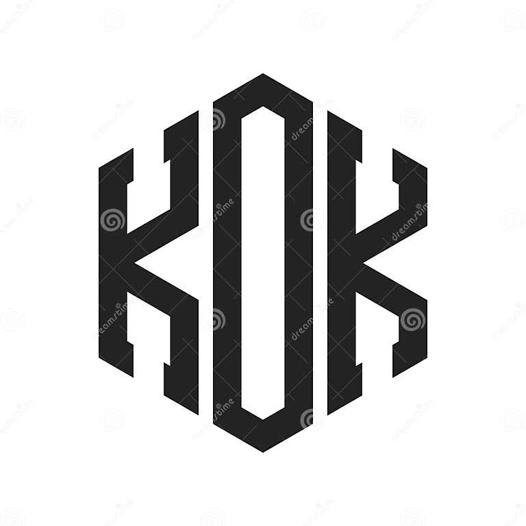 KOK Logo Design. Initial Letter KOK Monogram Logo Using Hexagon Shape ...