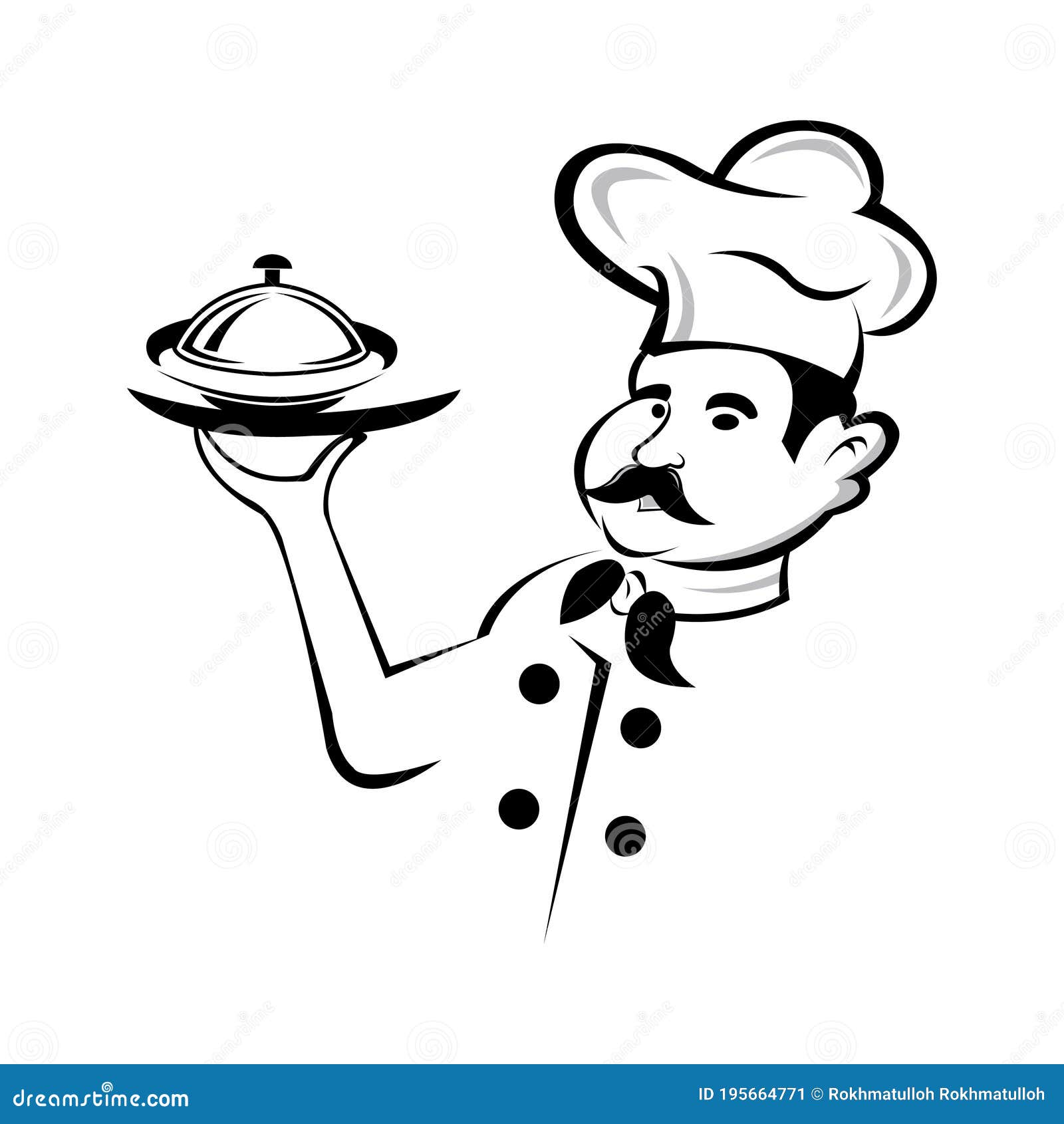 Chef Logo Clipart Hat Illustration Character Design Vector Stock Vector ...