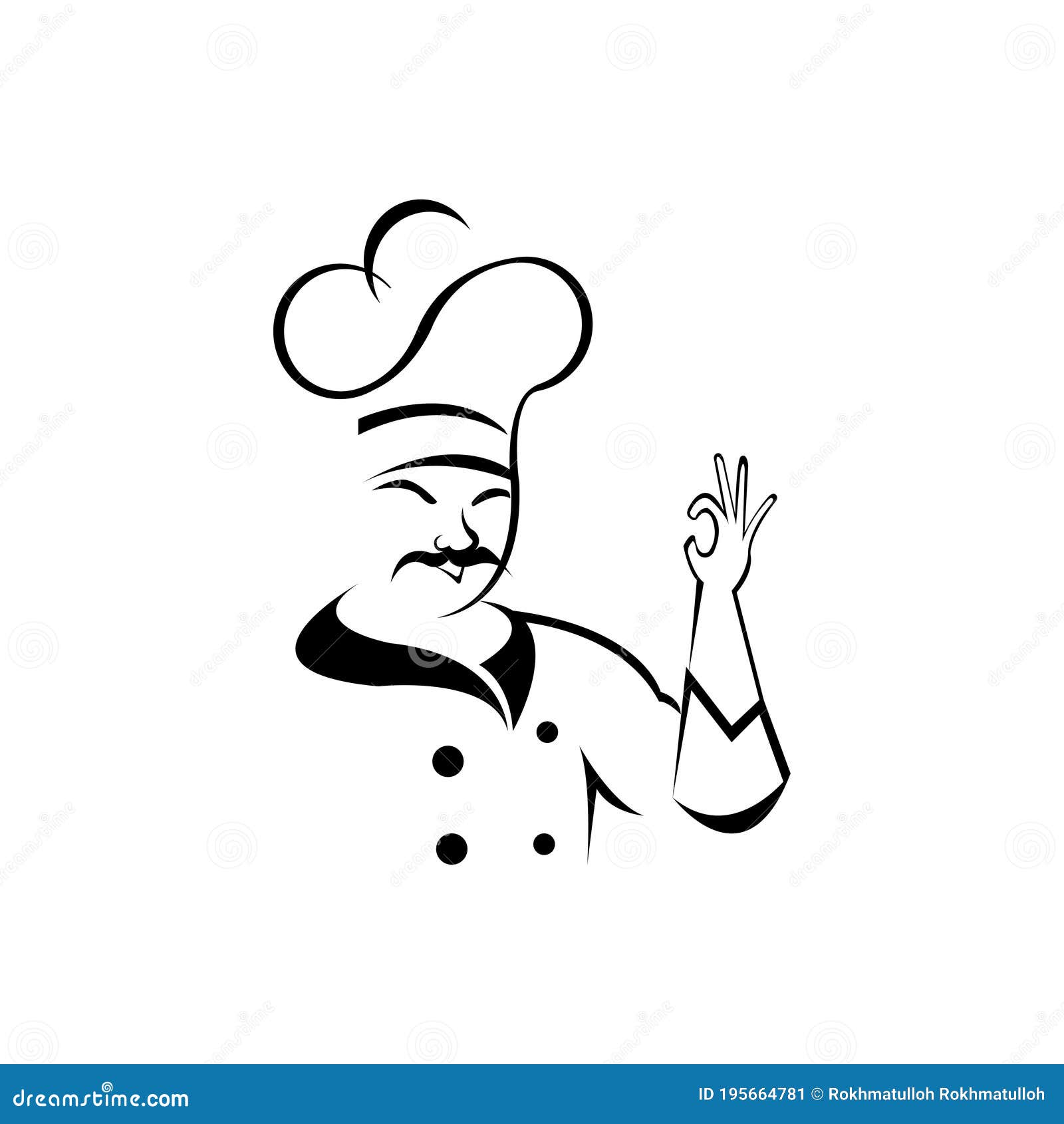 Chef Logo Clipart Hat Illustration Character Design Vector Stock Vector ...