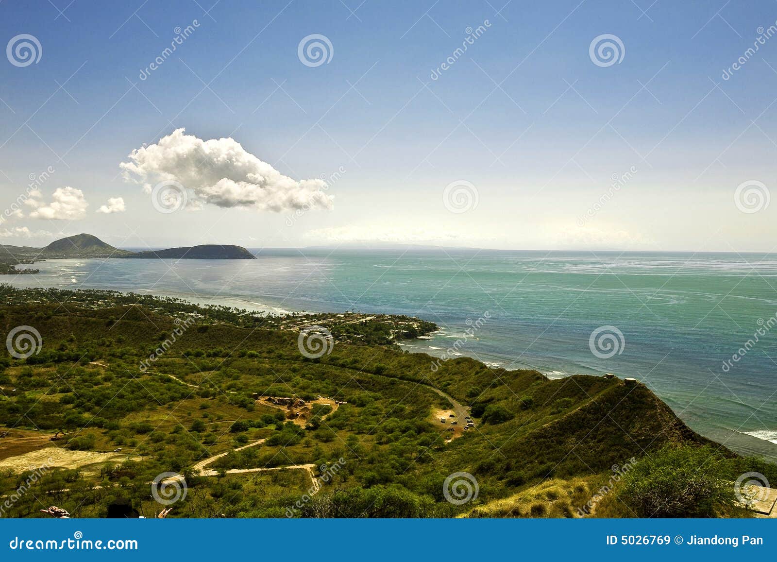 Koko Head of Honolulu stock image. Image of jamespan, clouds - 5026769