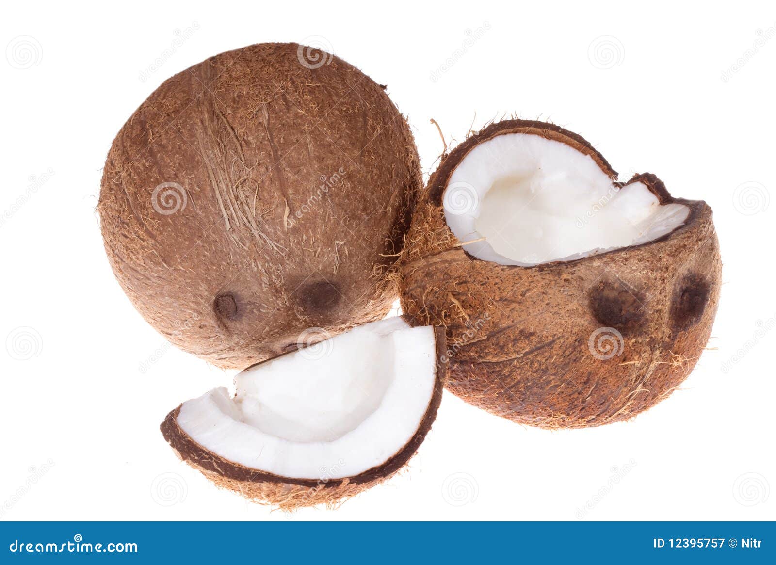 Kokosnoten stock afbeelding. Image of macro, gezond, kokosnoot - 12395757