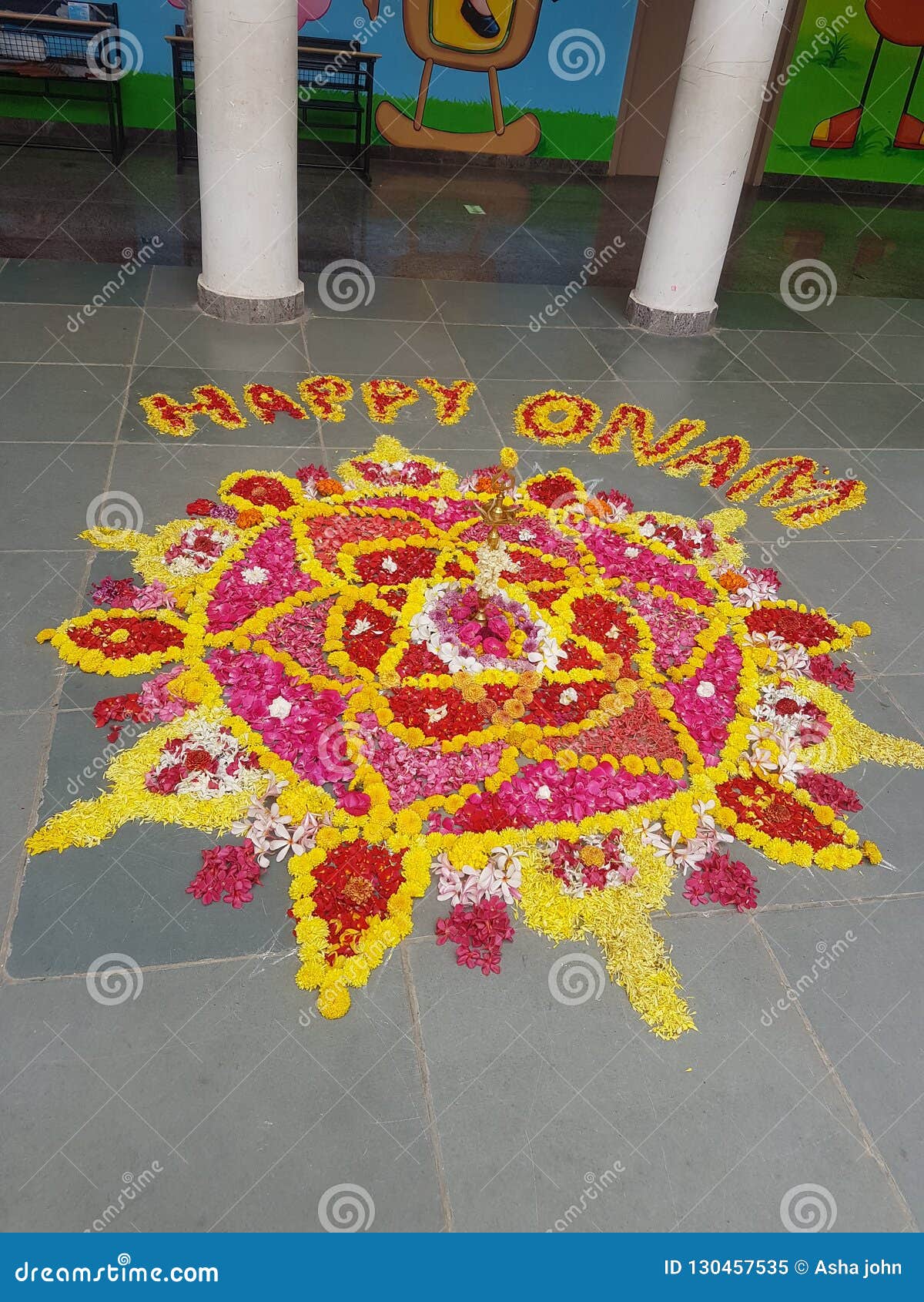 Rongoli stock image. Image of kolam, rangoli, onam, design - 130457535