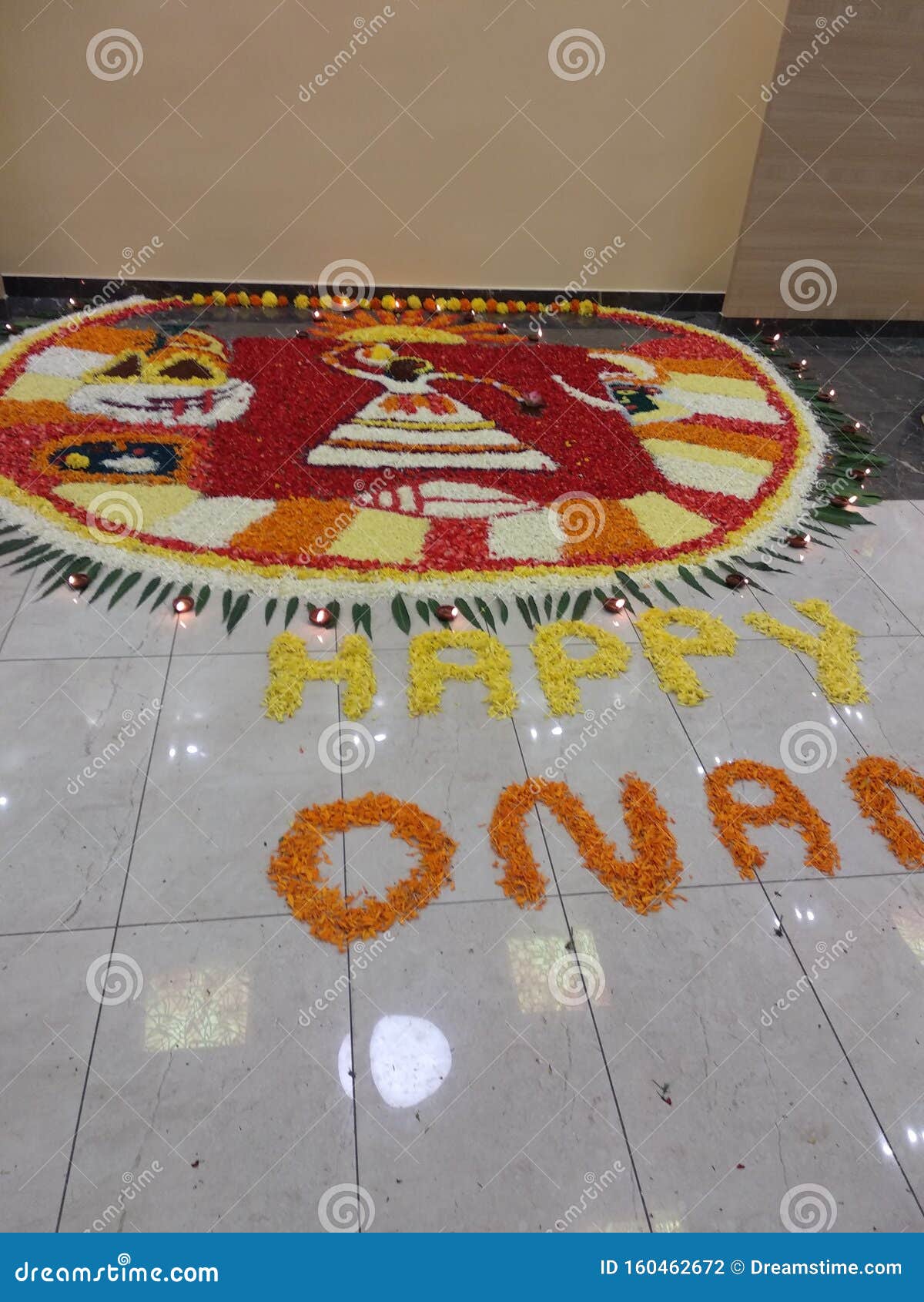 Kolam stock photo. Image of onam, kerala, design, kolam - 160462672