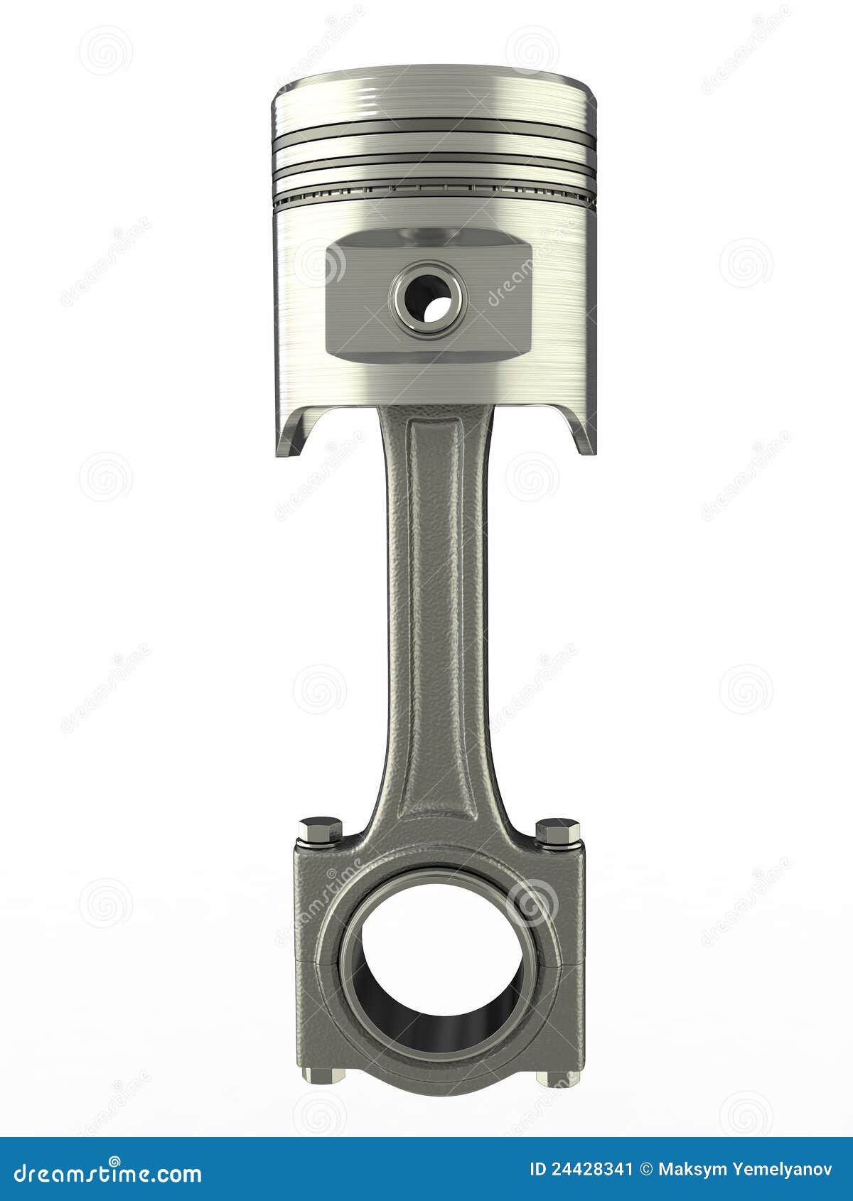 Kolben und conrod. 3d stock abbildung. Illustration von maschine - 24428341