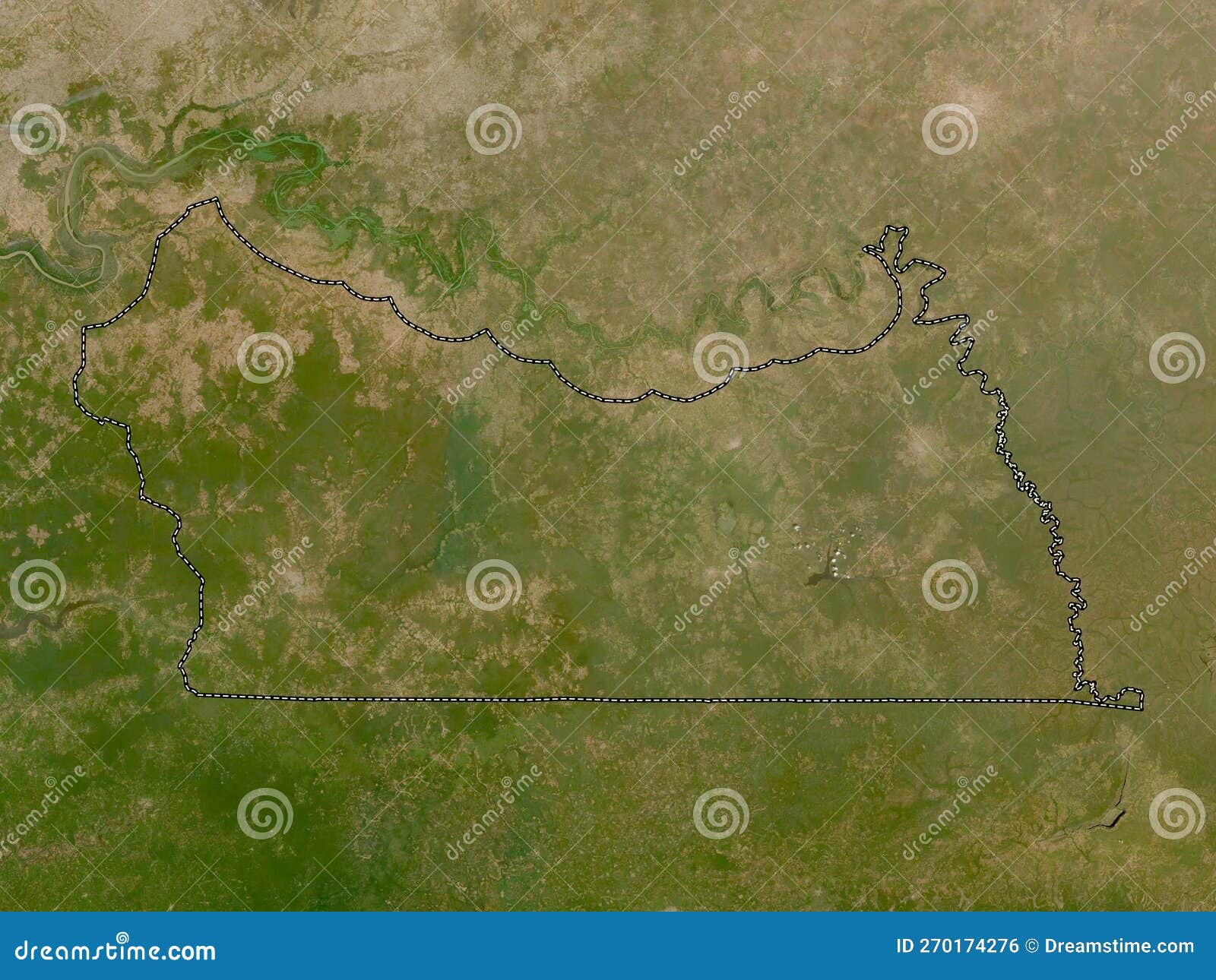Kolda, Senegal. Low-res Satellite. No Legend Stock Illustration ...