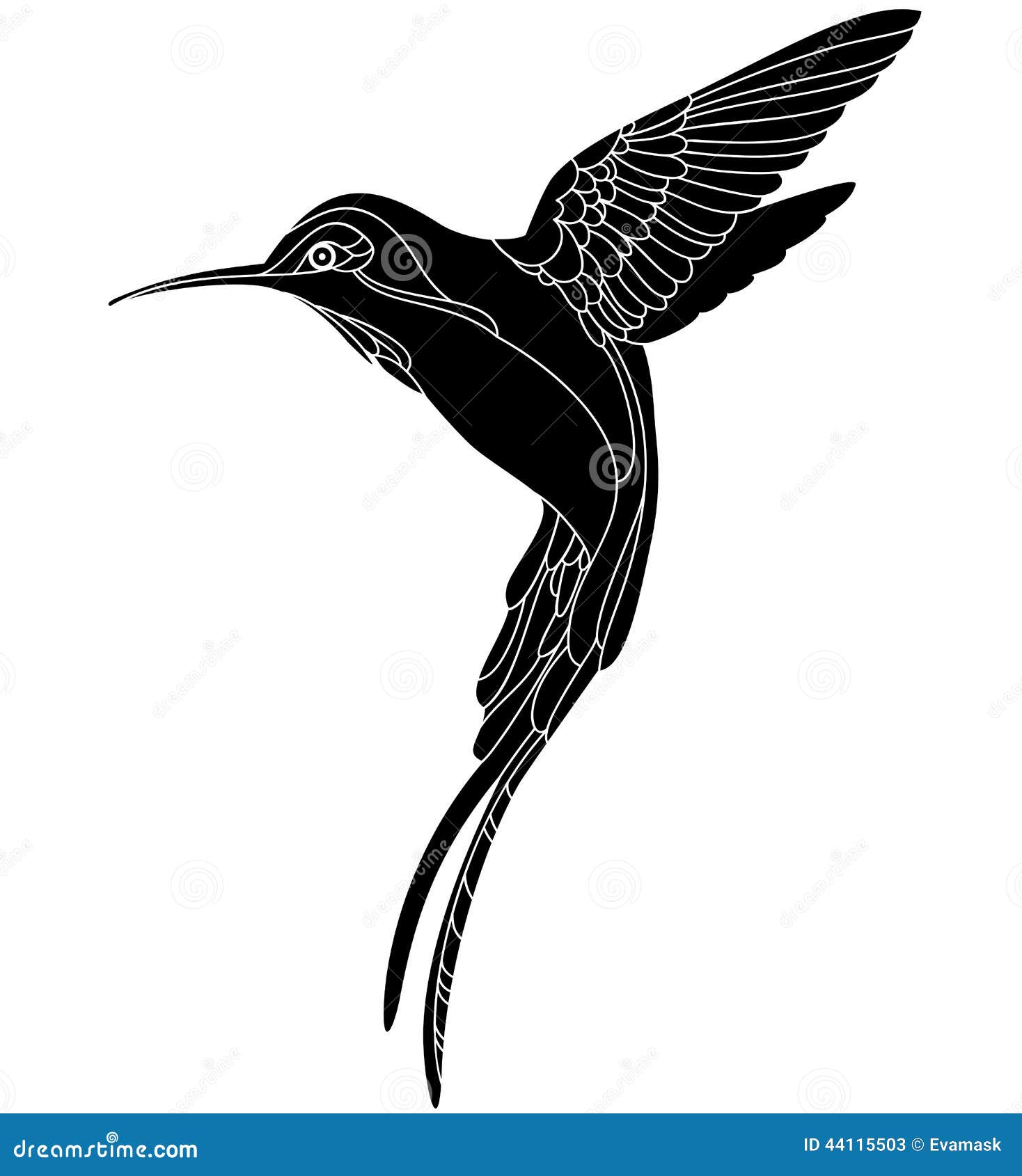 Kolibrie 2 vector illustratie. Illustration of robijn - 44115503