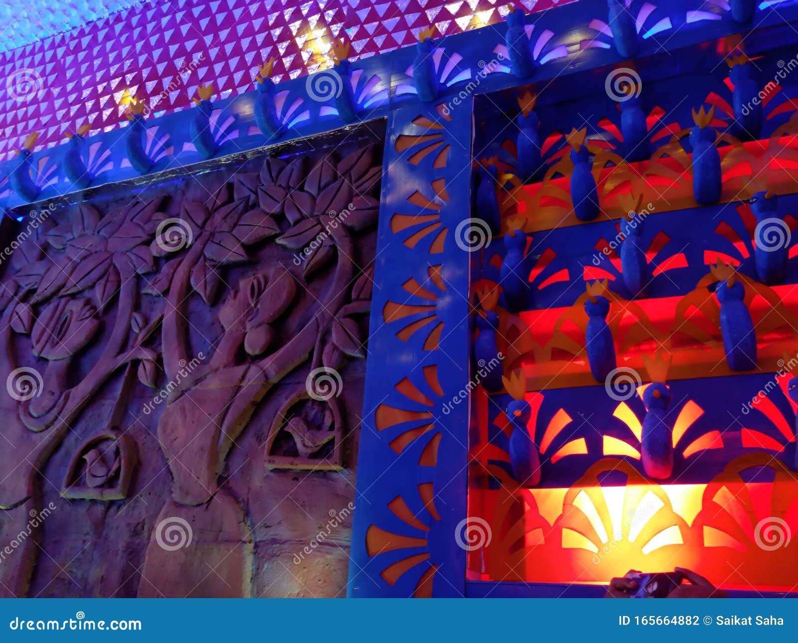 Kolkata Durga Puja Lighting 2019 Editorial Photography - Image of puja ...