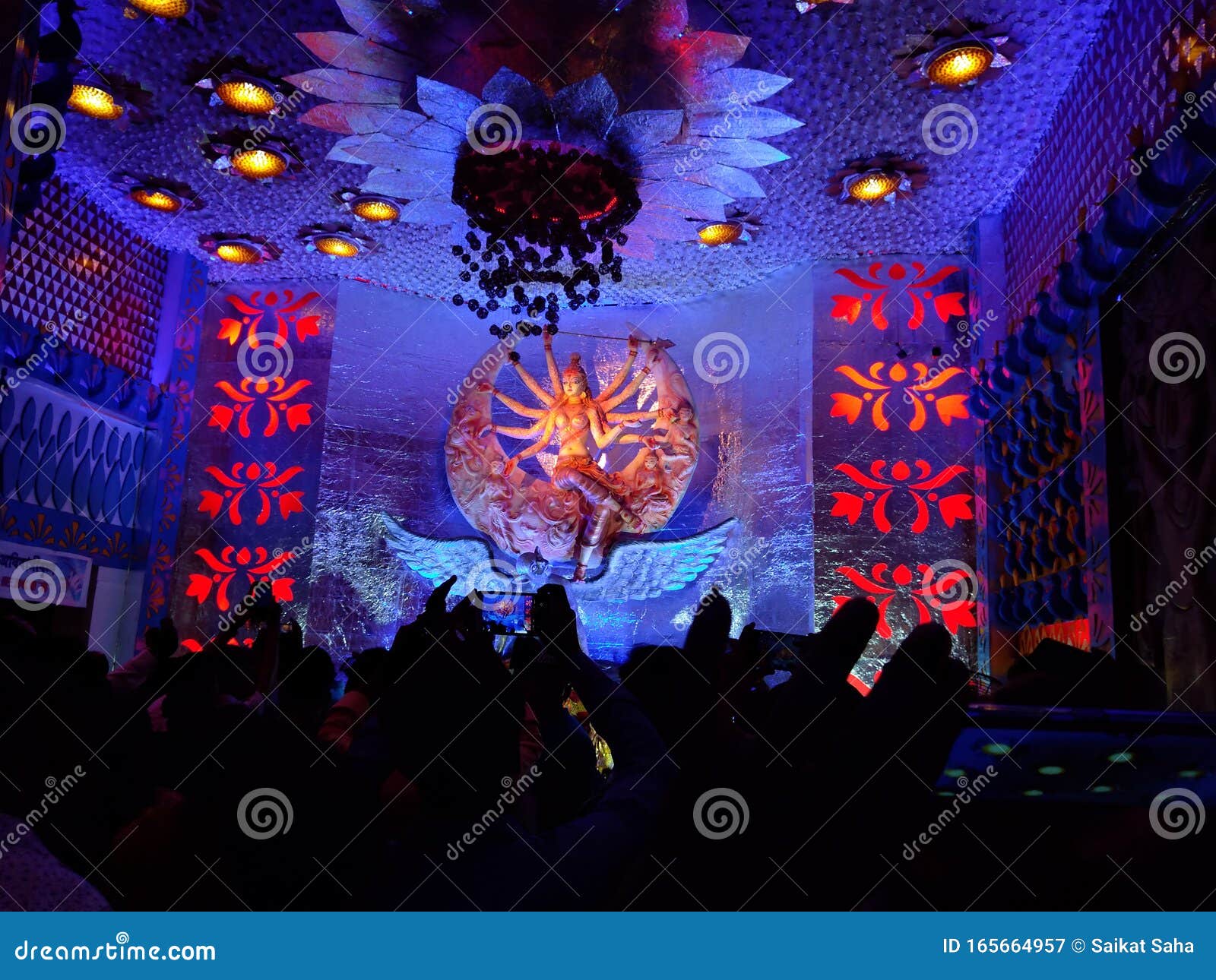 Kolkata Durga Puja Lighting 2019 Editorial Photography - Image of ...