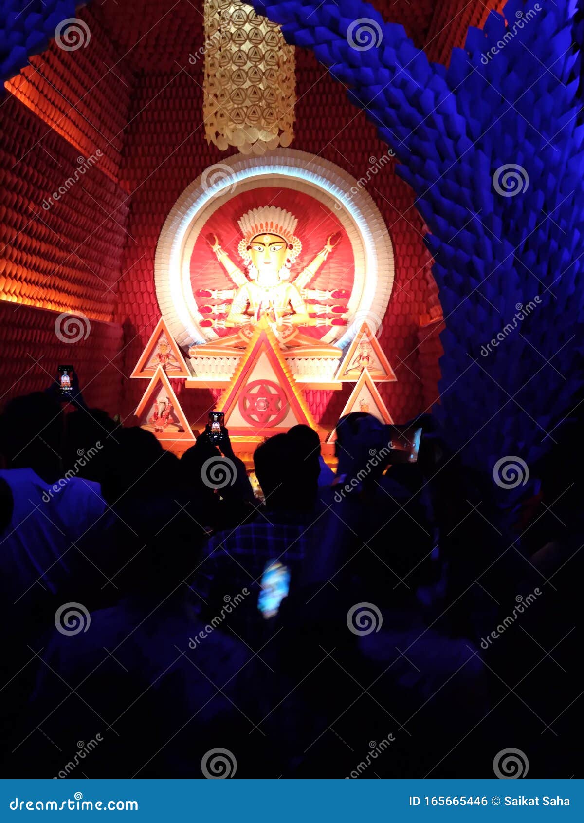 Kolkata Durga Puja Lighting 2019 Editorial Photo - Image of puja ...