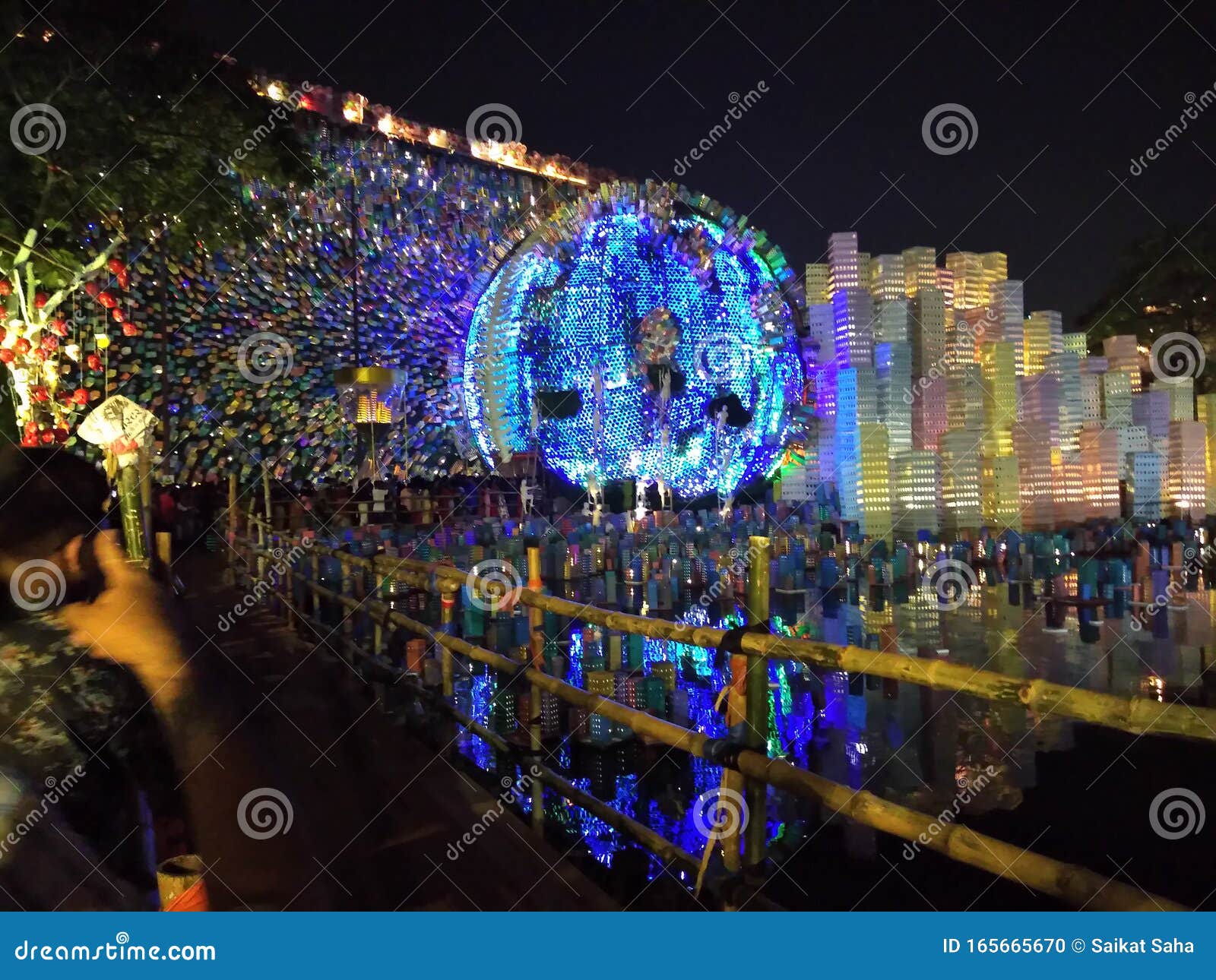 Kolkata Durga Puja Lighting 2019 Editorial Image - Image of puja ...