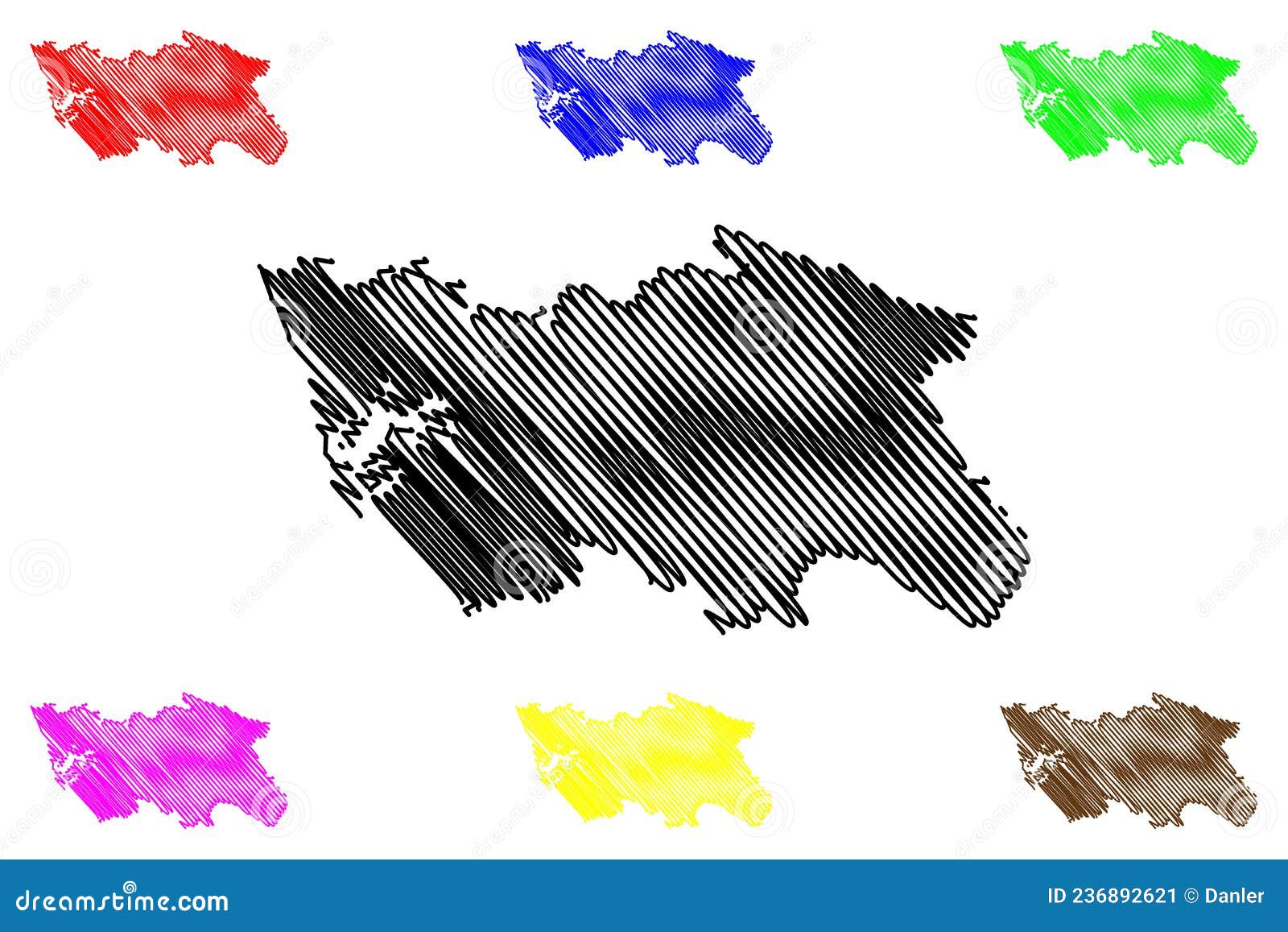 Kollam District Kerala State, Republic of India Map Vector Illustration ...