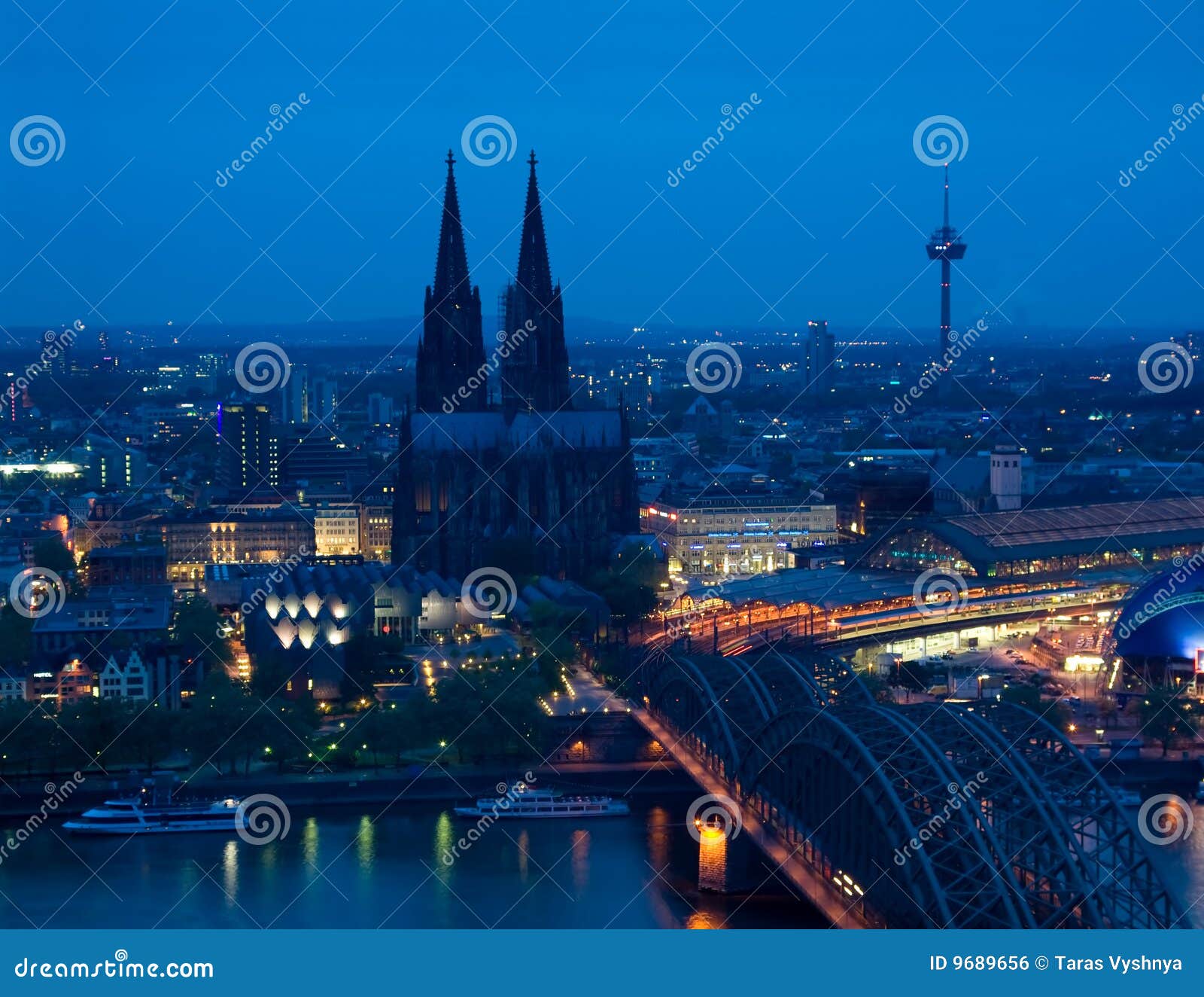 Koln Dome Night close stock photo. Image of dusk, color - 9689656