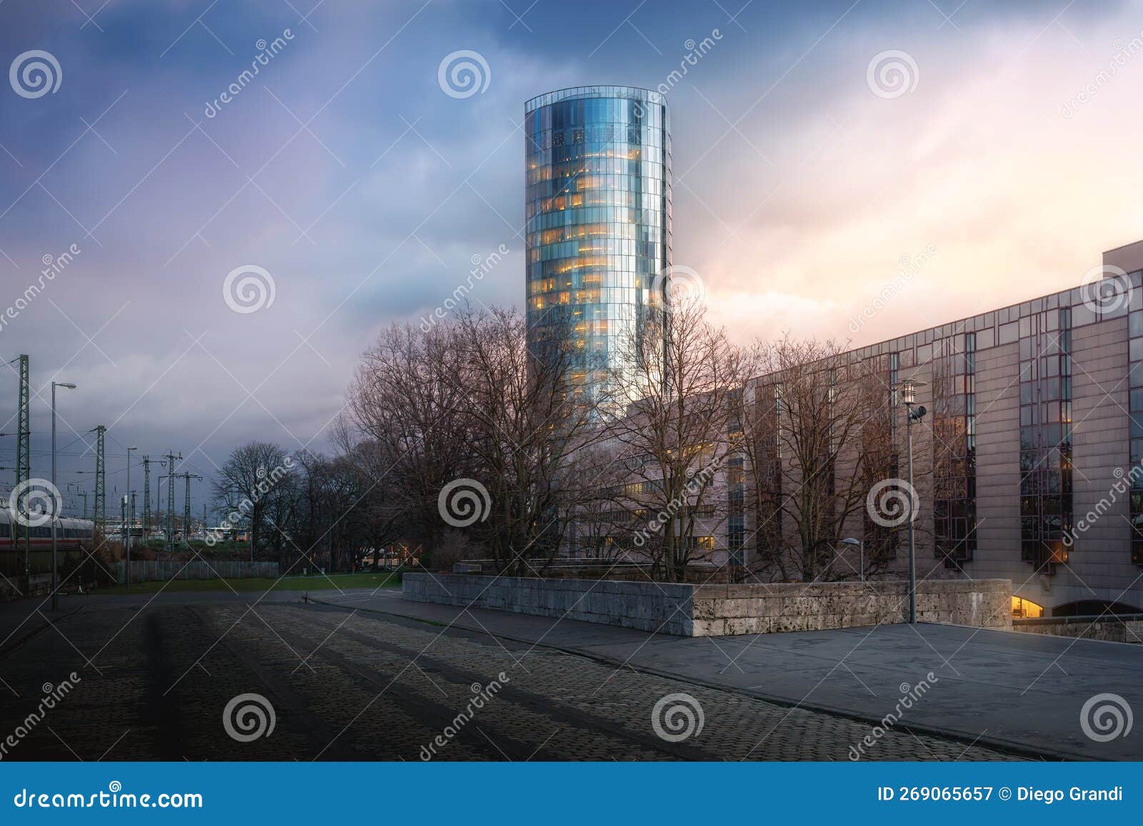 KolnTriangle Modern Building at Sunset - Cologne, Germany Stock Image ...