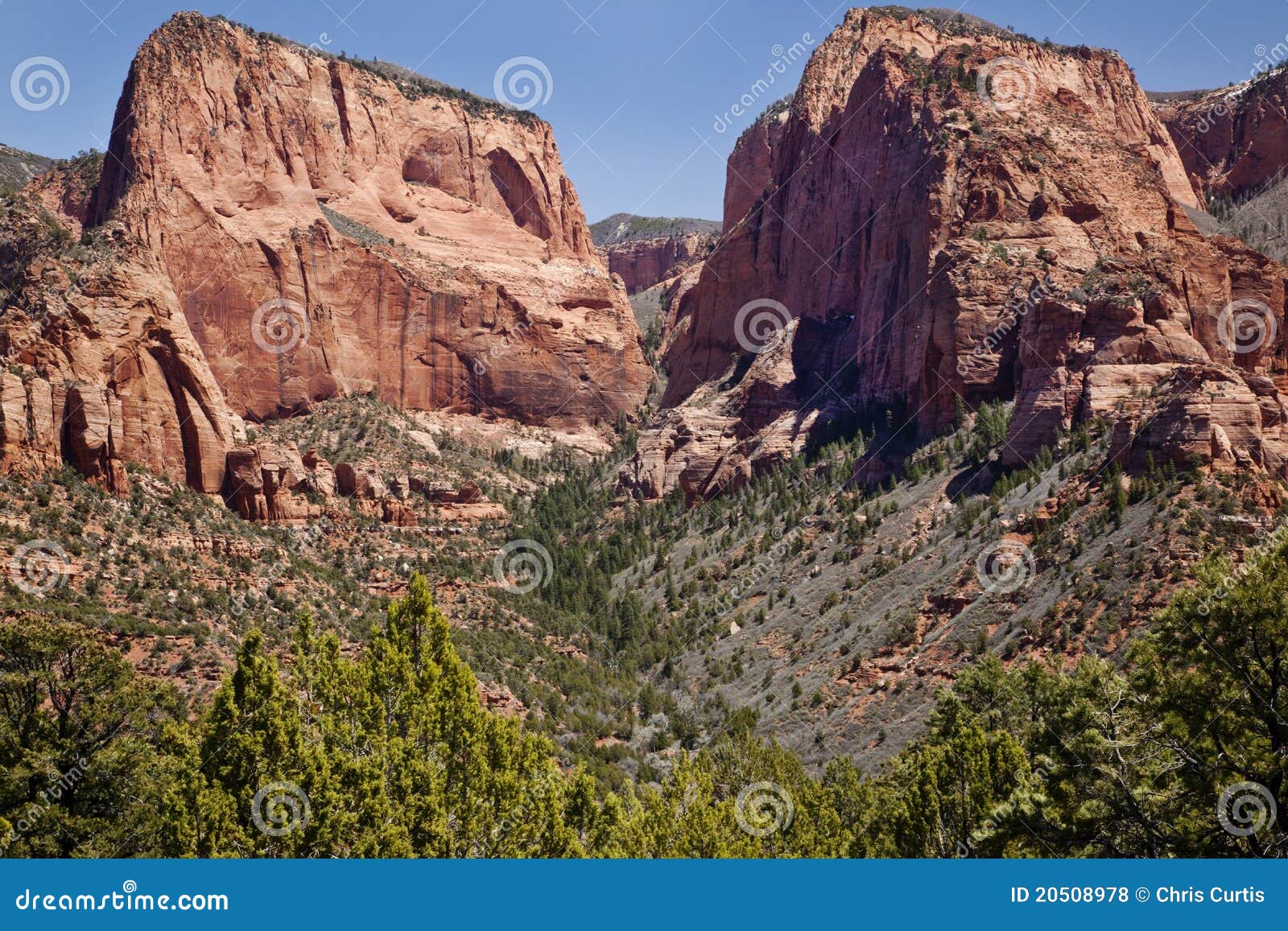Kolob Canyon stock photo. Image of peak, desert, view - 20508978