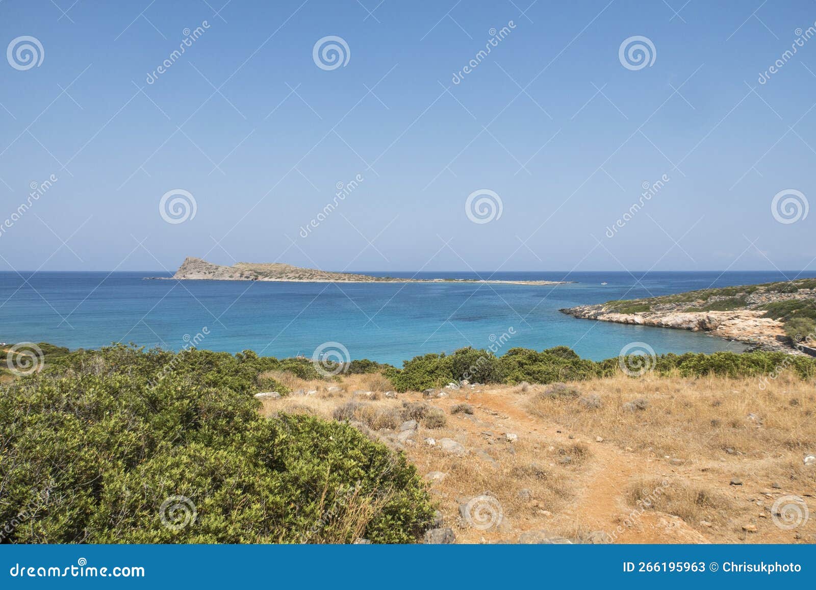 Kolokitha Beach Near Elounda in Crete, Greece Stock Image - Image of ...