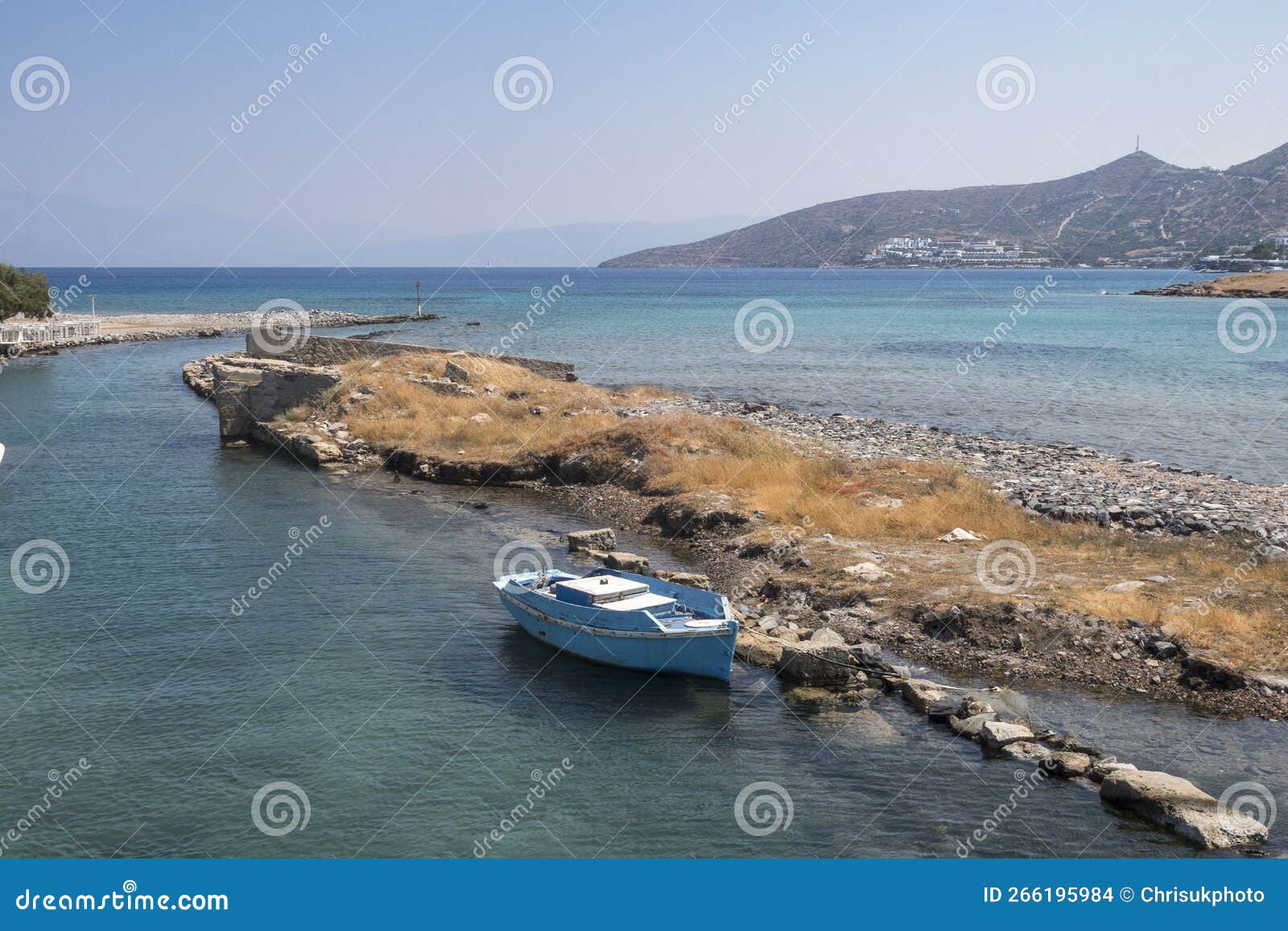 Kolokitha Beach Near Elounda in Crete, Greece Stock Photo - Image of ...