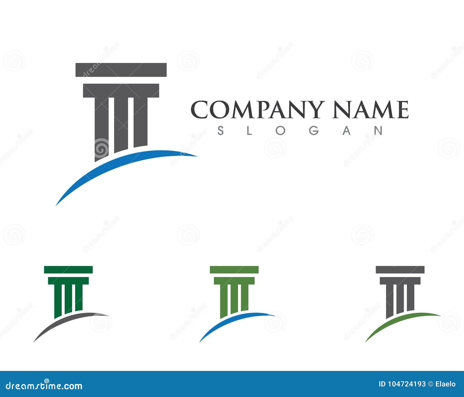 Kolom Logo Template vector illustratie. Illustration of bouw - 104724193