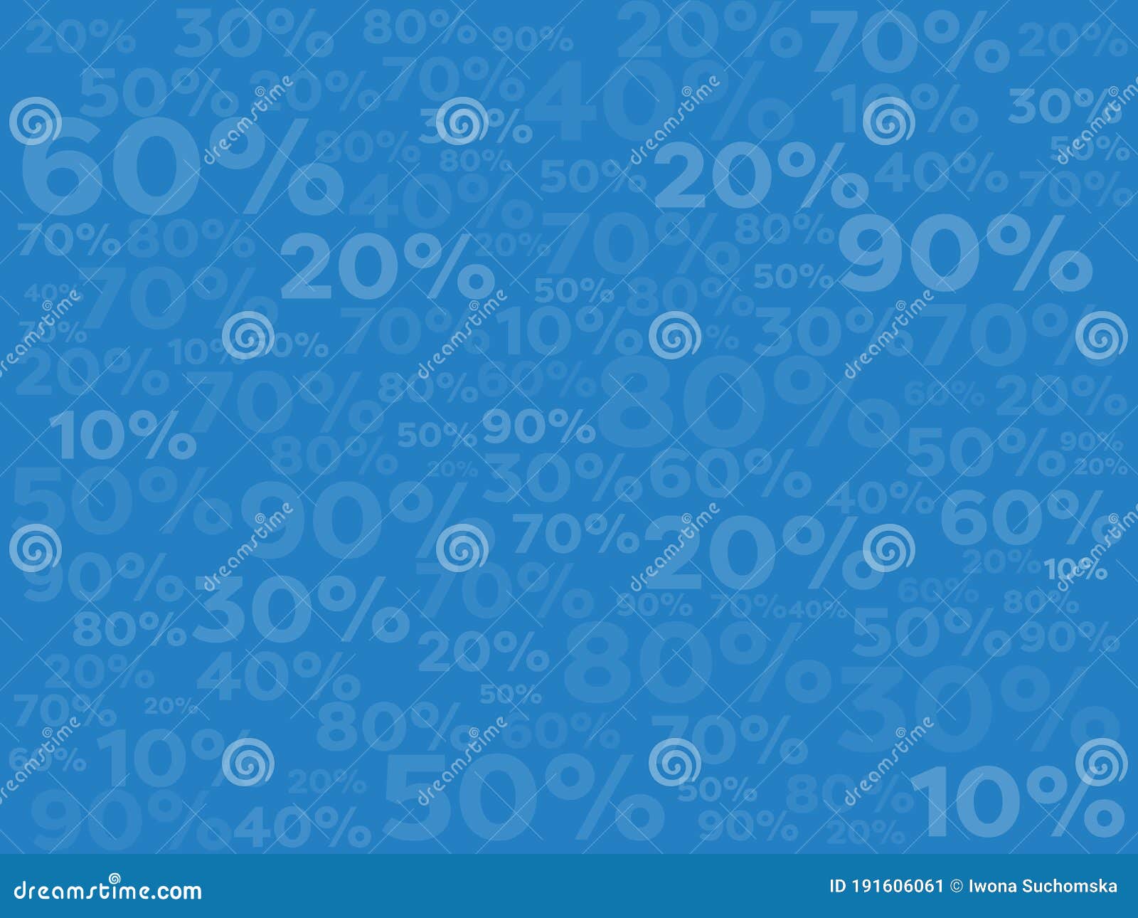 Blue Background with Small Percent. Stock Vector - Illustration of ...