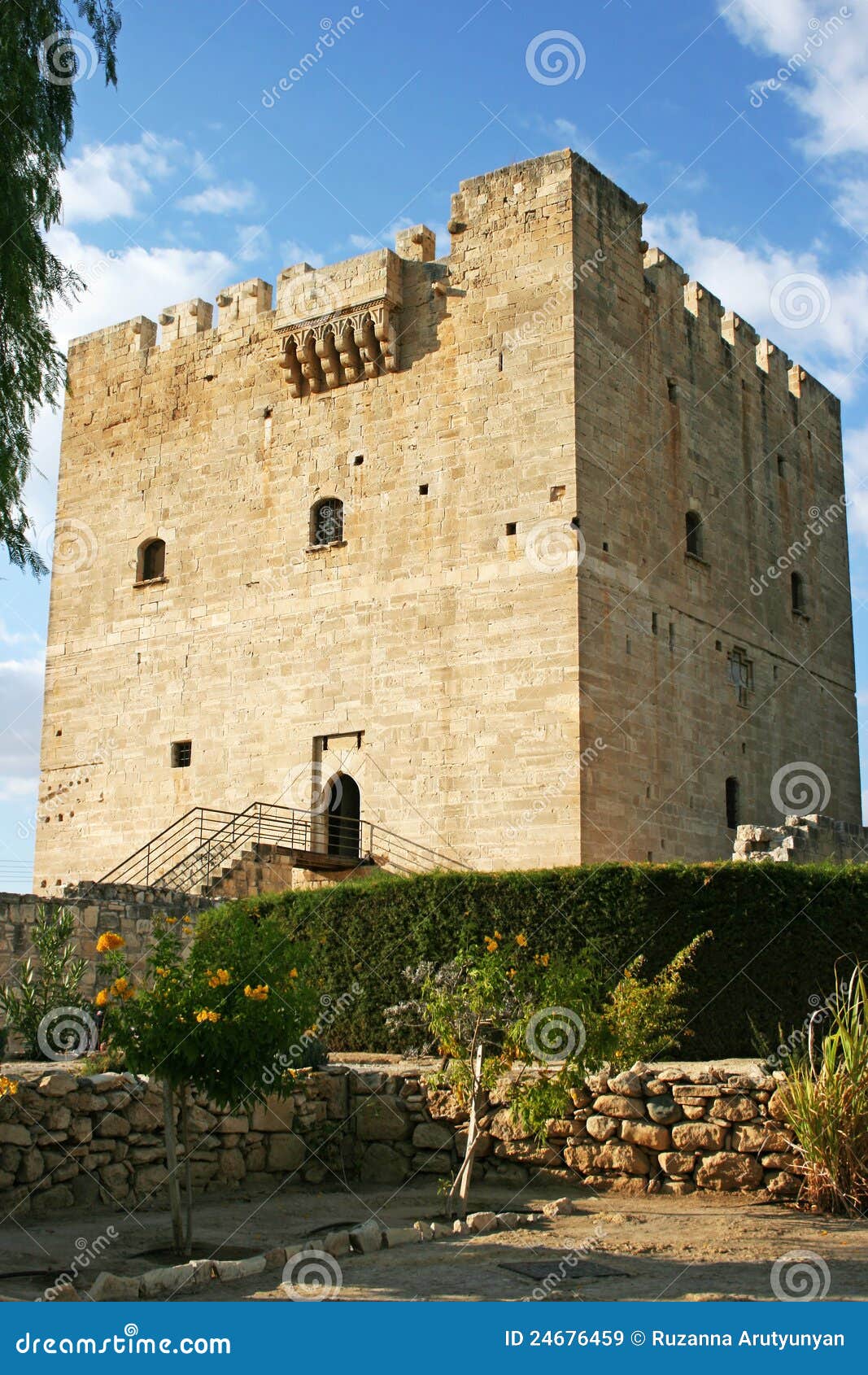 Kolossi castle in Cyprus stock image. Image of castle - 24676459