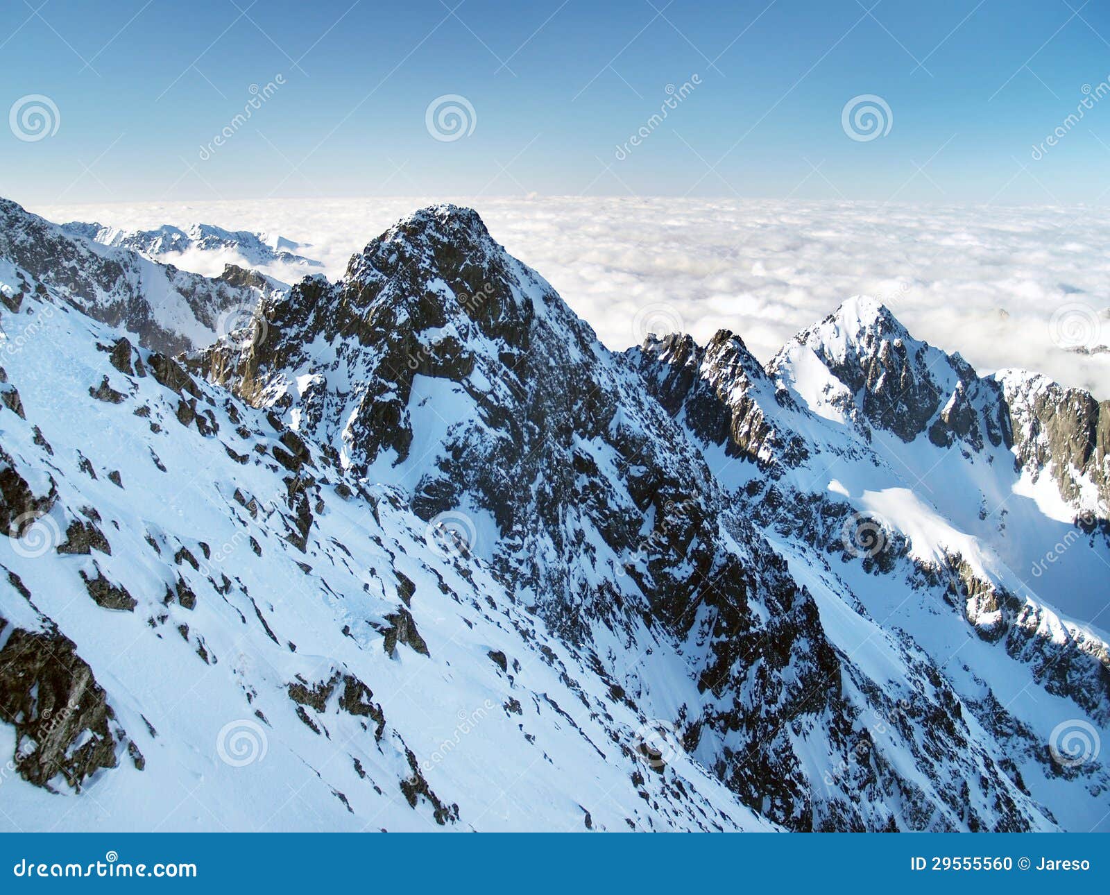 Kolovy Peak (Kolovy Stit) in High Tatras during Winter Stock Photo ...
